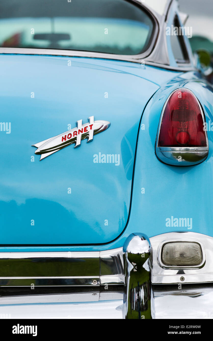 1954 Hudson hornet rear end abstract. Classic American car Stock Photo ...