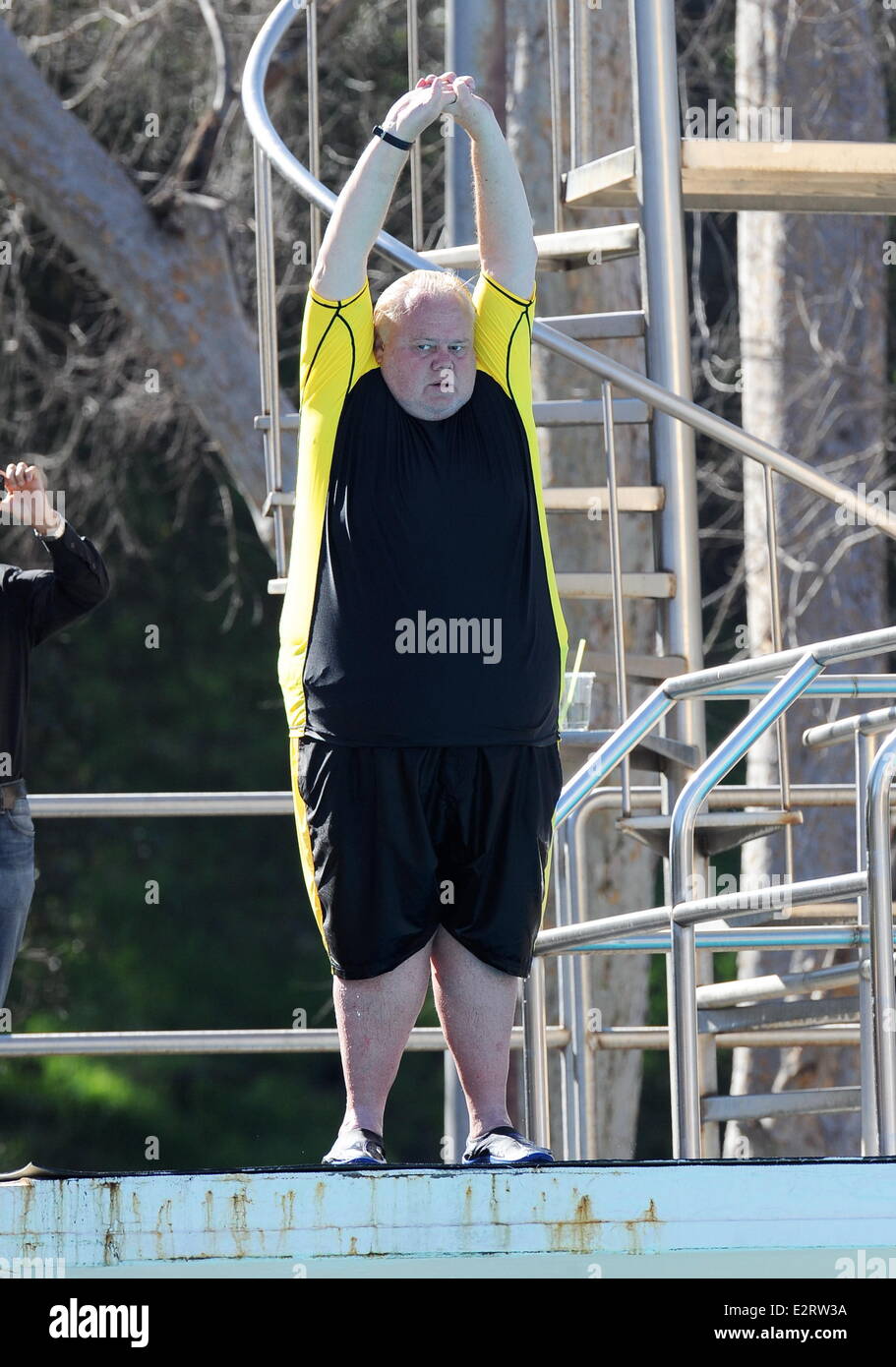Celebrities practice their dives for the upcoming ABC show 'Splash ...
