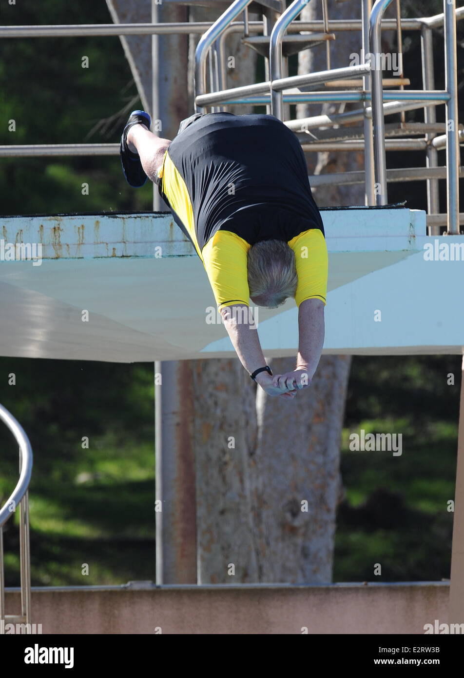 Celebrities practice their dives for the upcoming ABC show 'Splash ...
