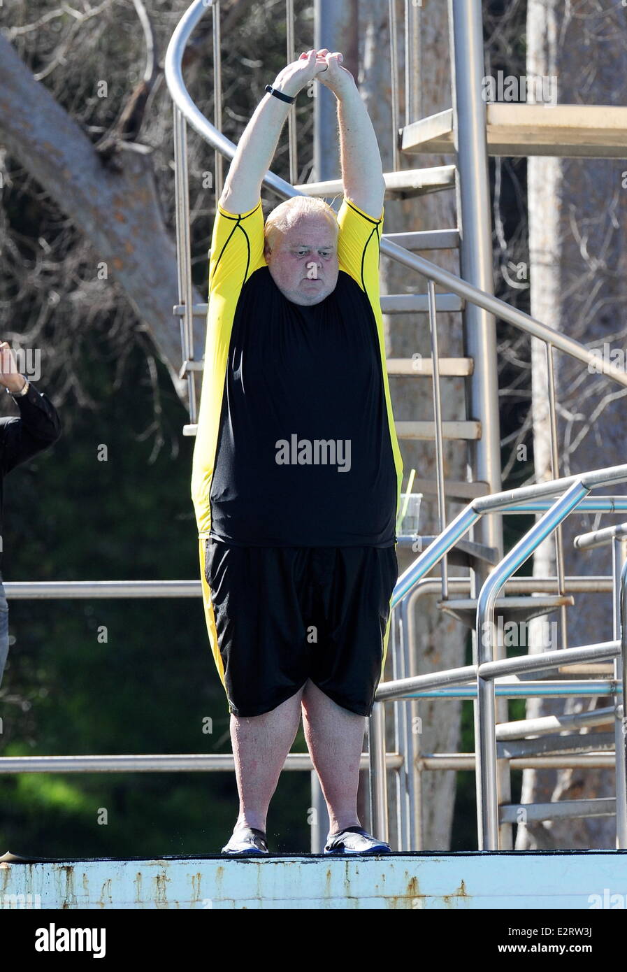 Celebrities practice their dives for the upcoming ABC show 'Splash ...