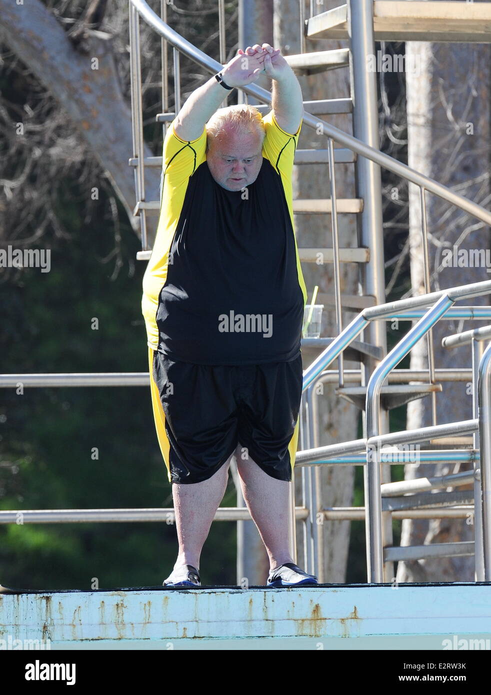 Celebrities practice their dives for the upcoming ABC show 'Splash ...