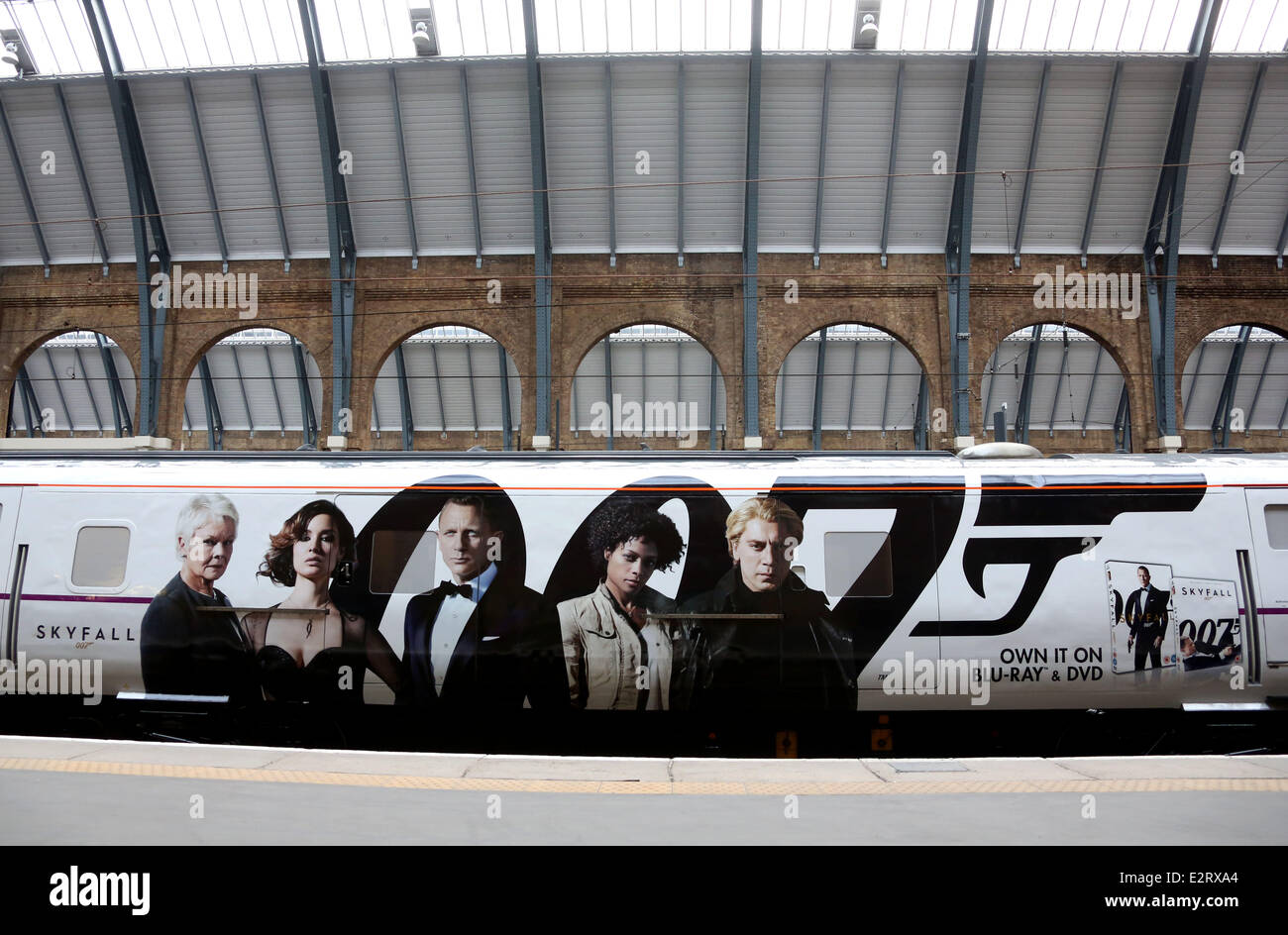 Naomie Harris unveils the Skyfall train at Kings Cross station which ...