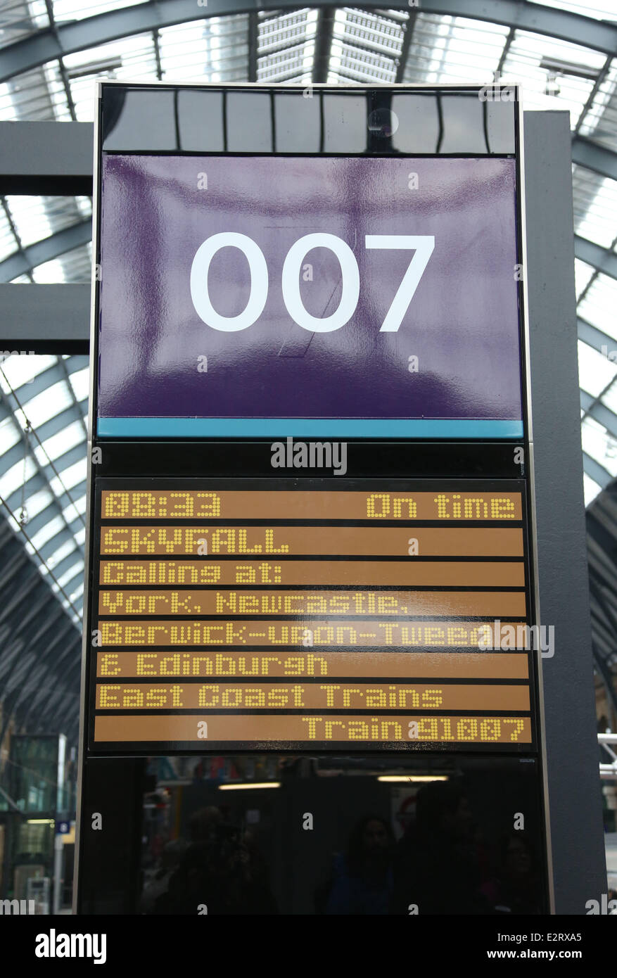 Naomie Harris unveils the Skyfall train at Kings Cross station which ...