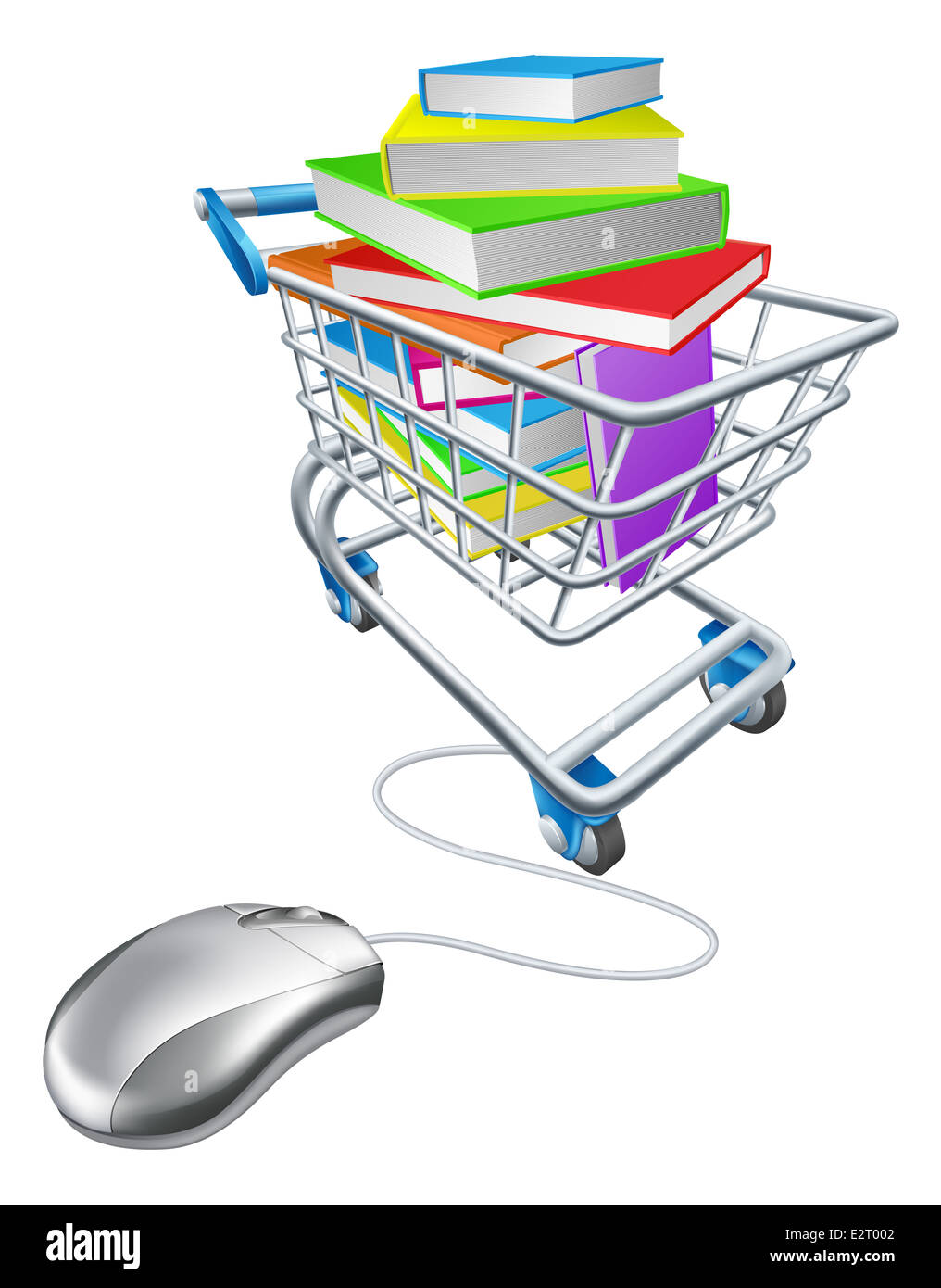 Online education or internet book shopping concept of a computer mouse ...