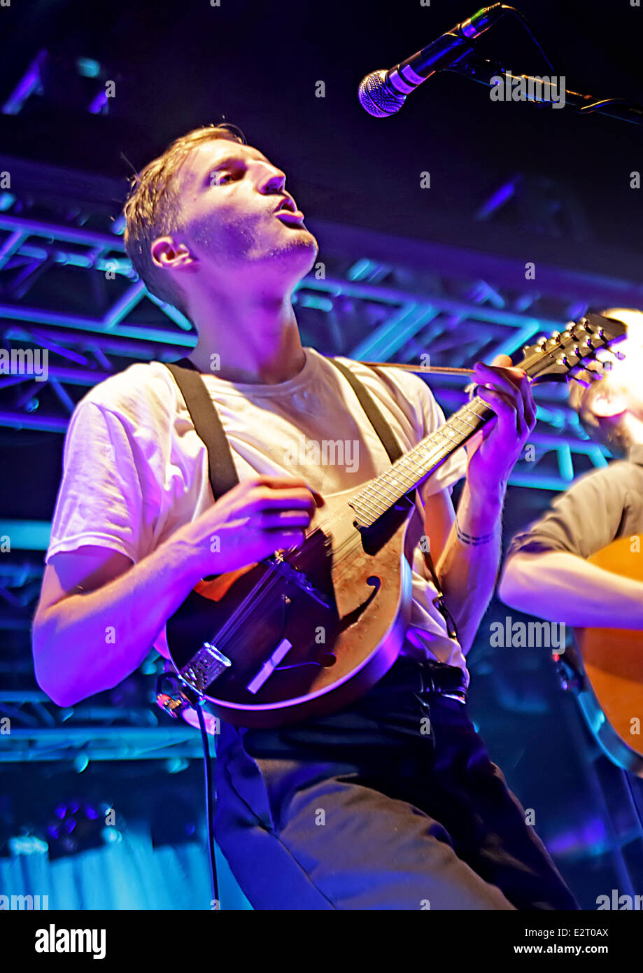 The Lumineers performing live on stage at the Liverpool O2 Academy ...