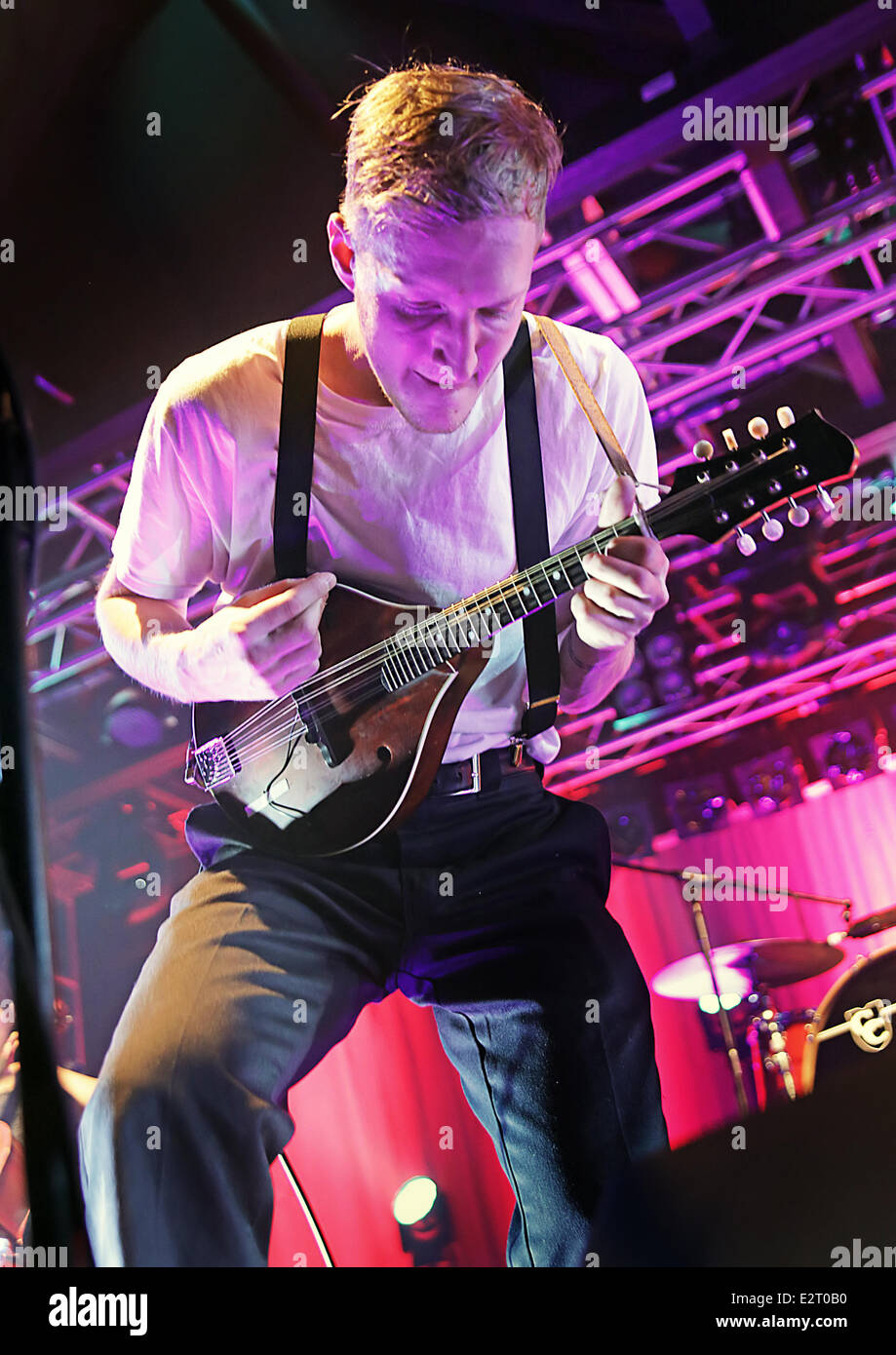 The Lumineers performing live on stage at the Liverpool O2 Academy ...