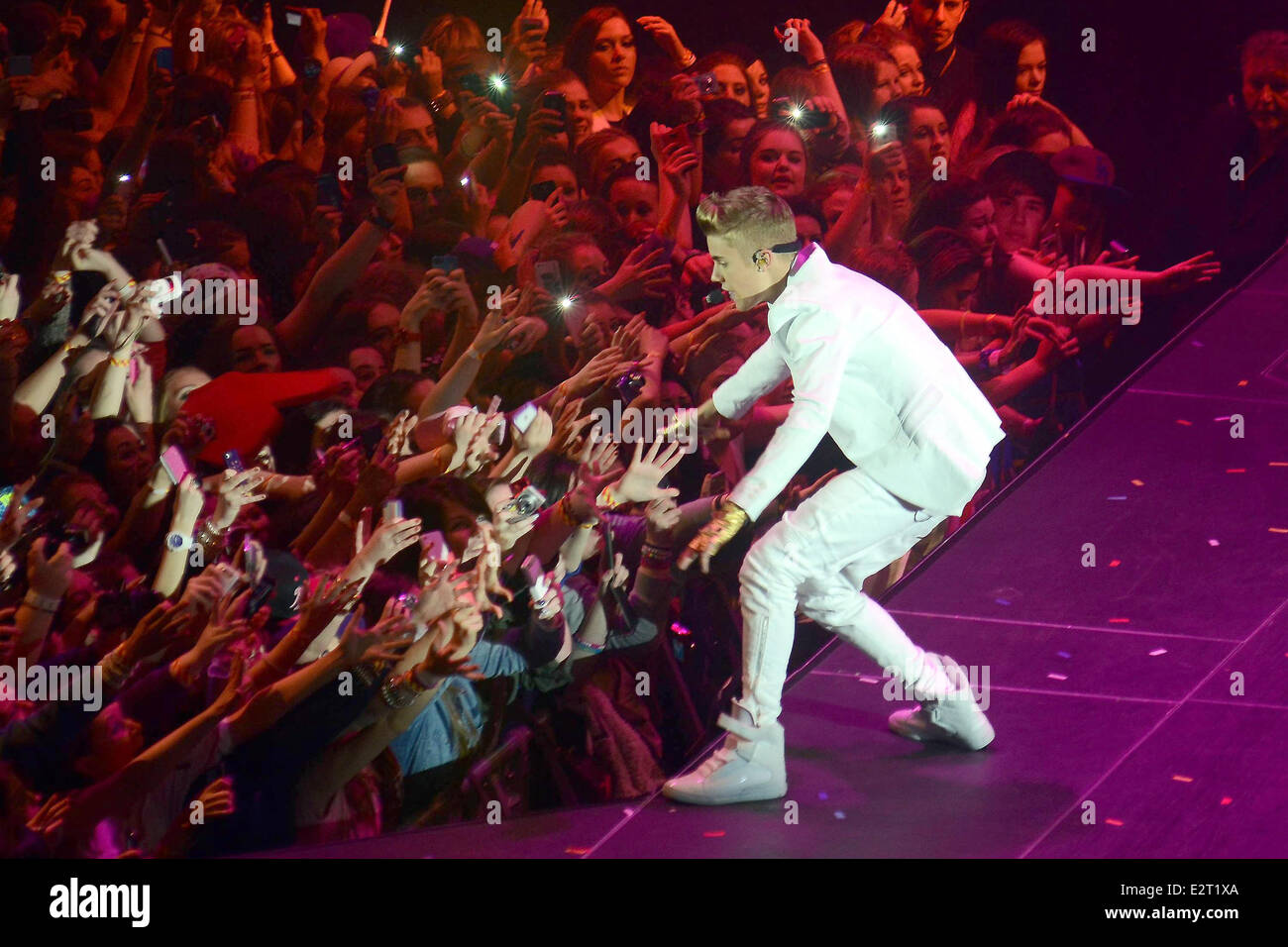Justin Bieber performs at The O2 Featuring: Justin Bieber Where: Dublin ...
