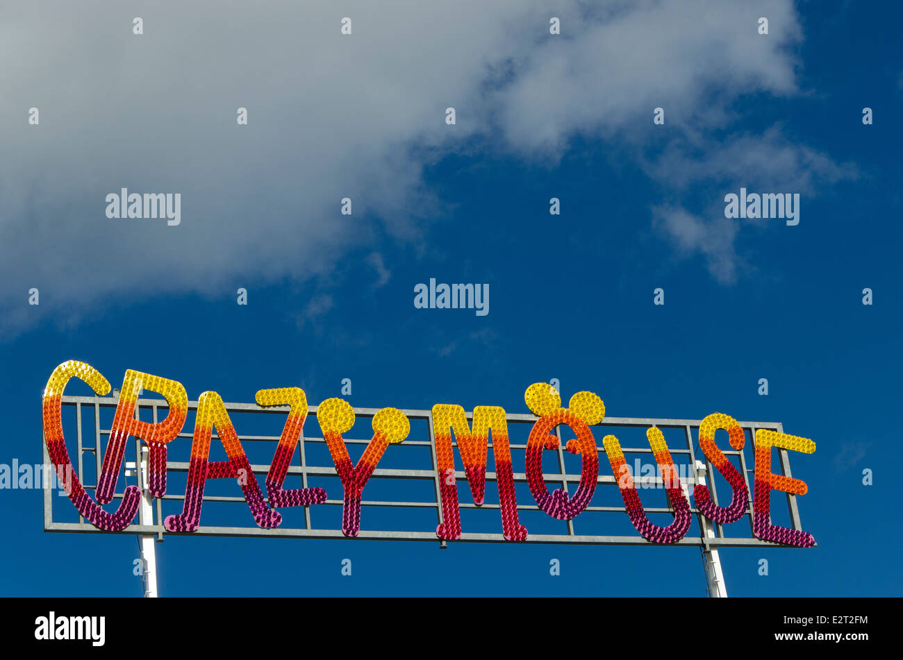 Neon Funfair sign Stock Photo - Alamy
