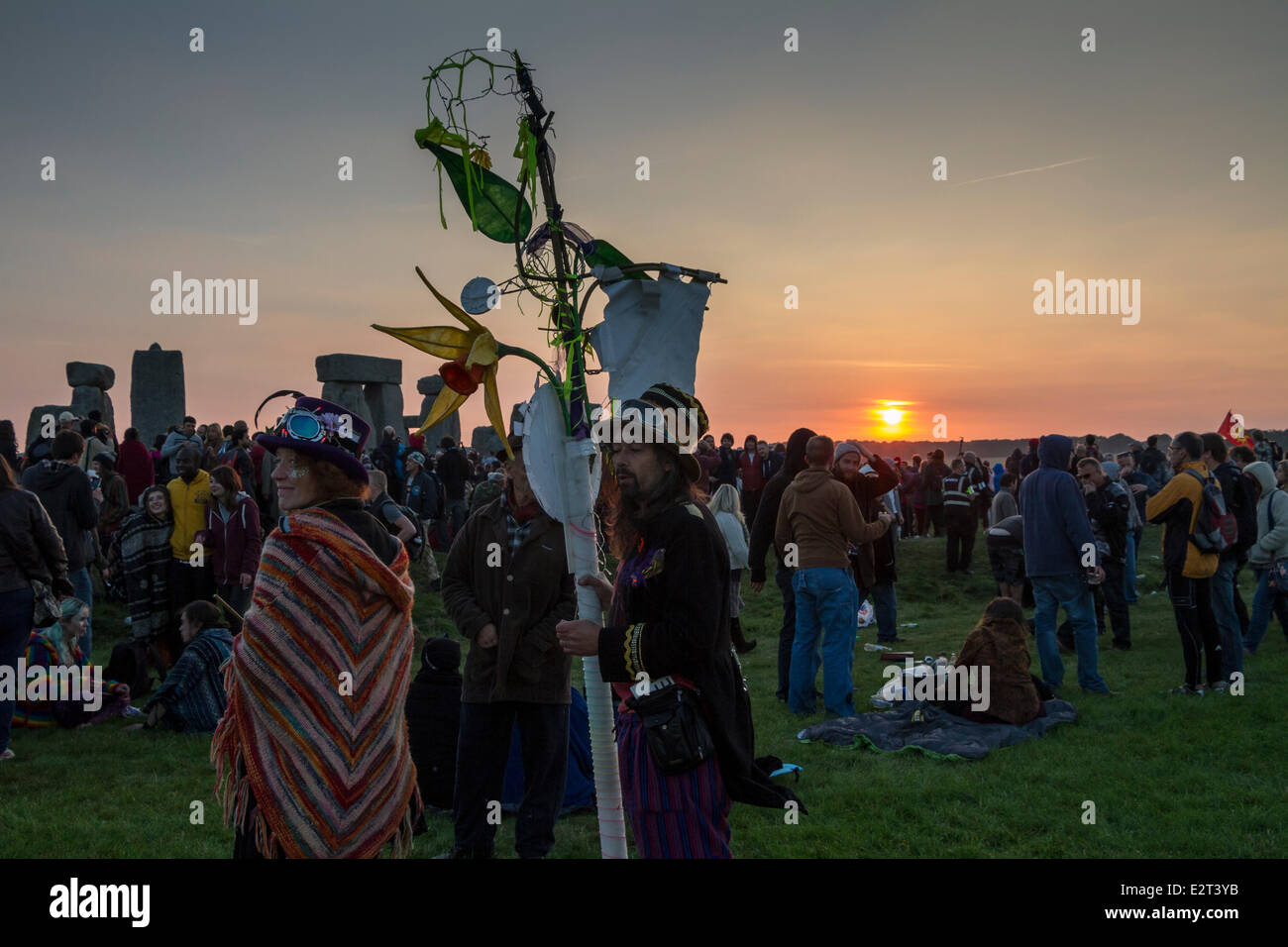 Salisbury Plain, Wiltshire, UK. 21st June, 2014. Summer solstice ...