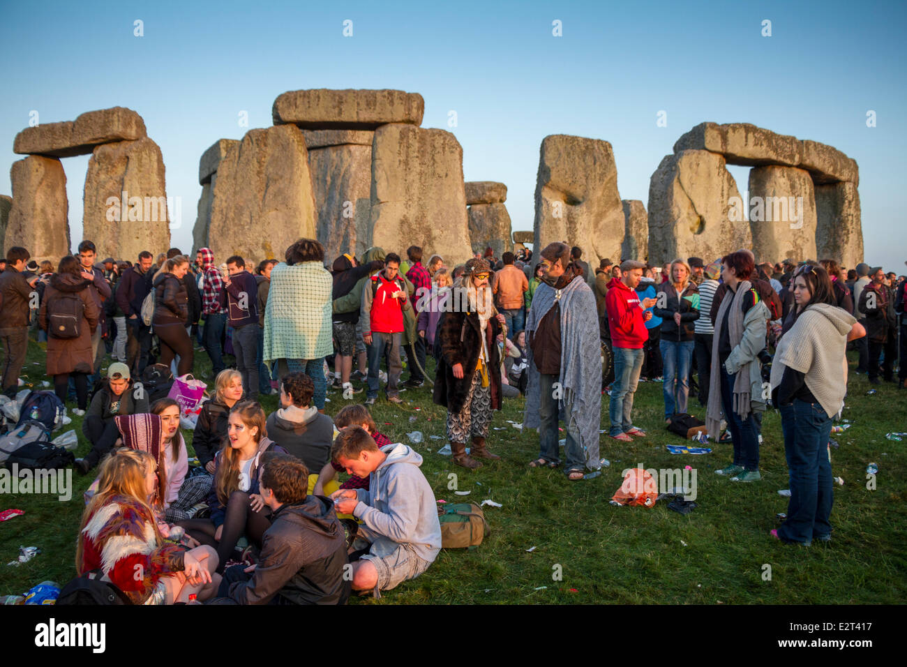Salisbury Plain, Wiltshire, UK. 21st June, 2014. Summer solstice ...