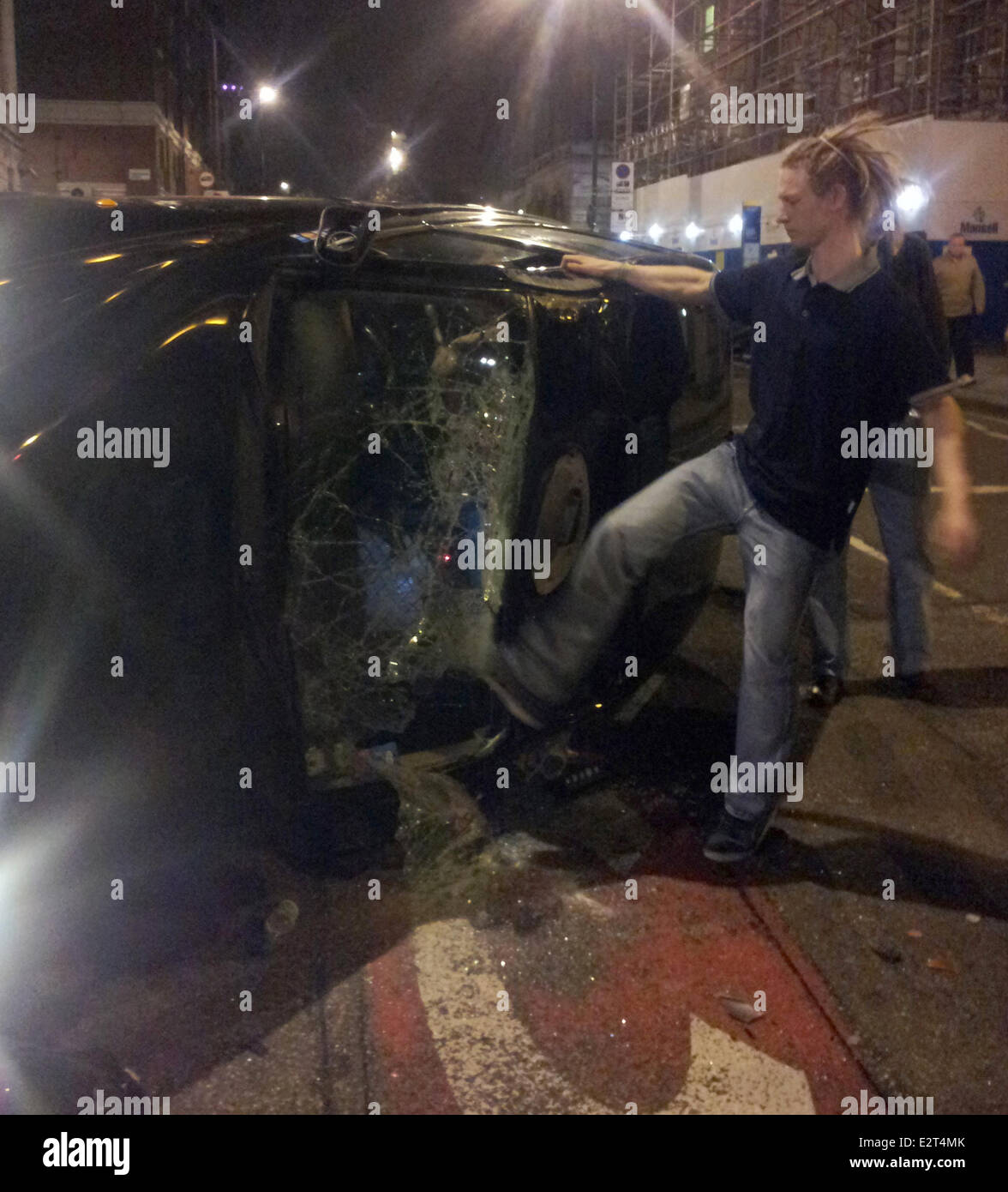 A London taxi driver had a miraculous escape, after a car jumped a red ...