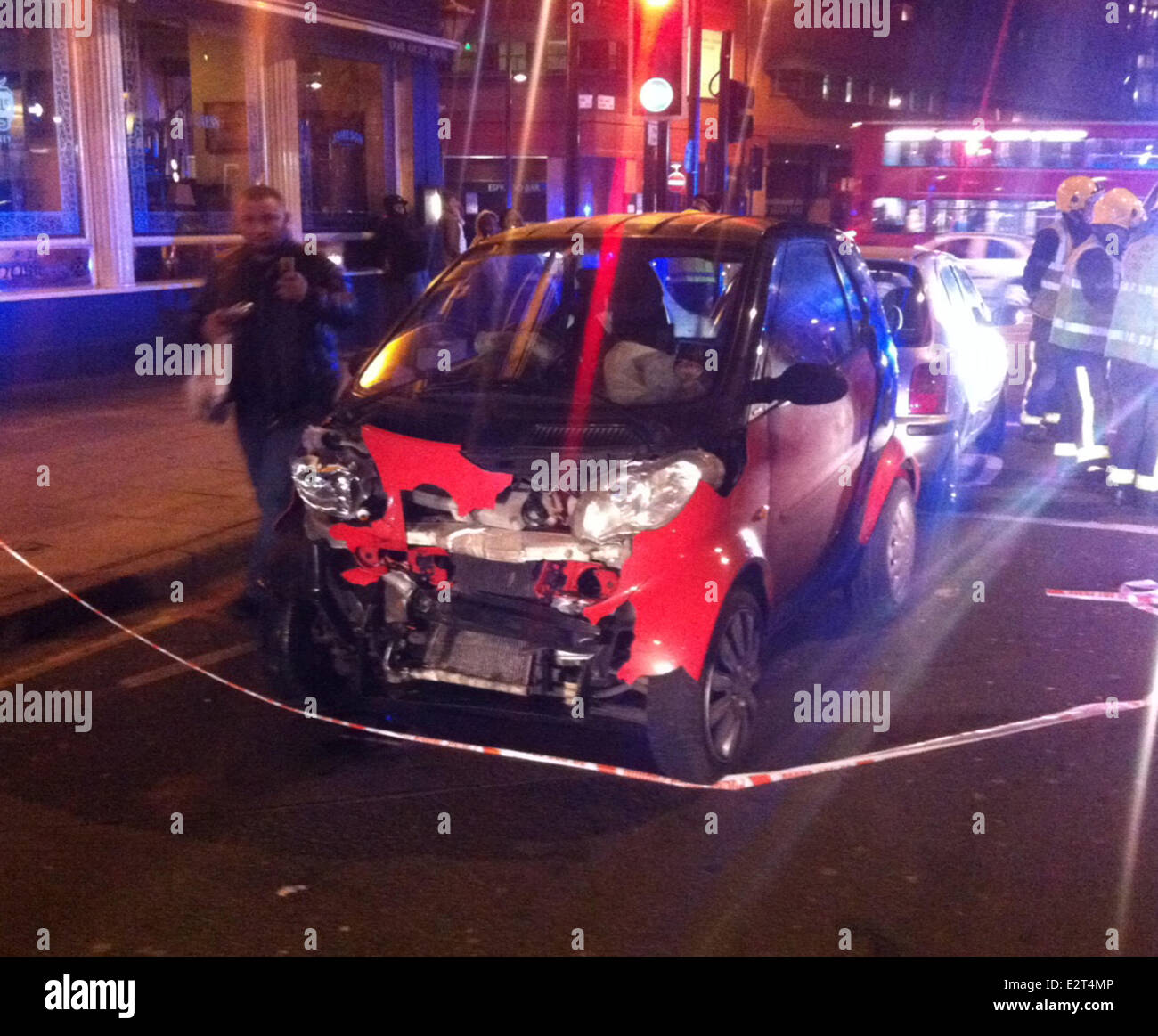 A London taxi driver had a miraculous escape, after a car jumped a red ...