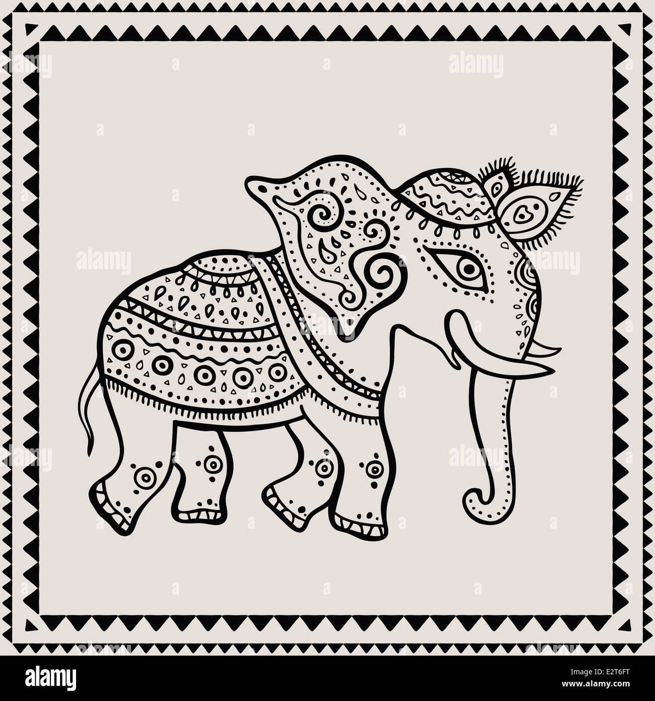Ethnic elephant. Indian style Stock Photo - Alamy