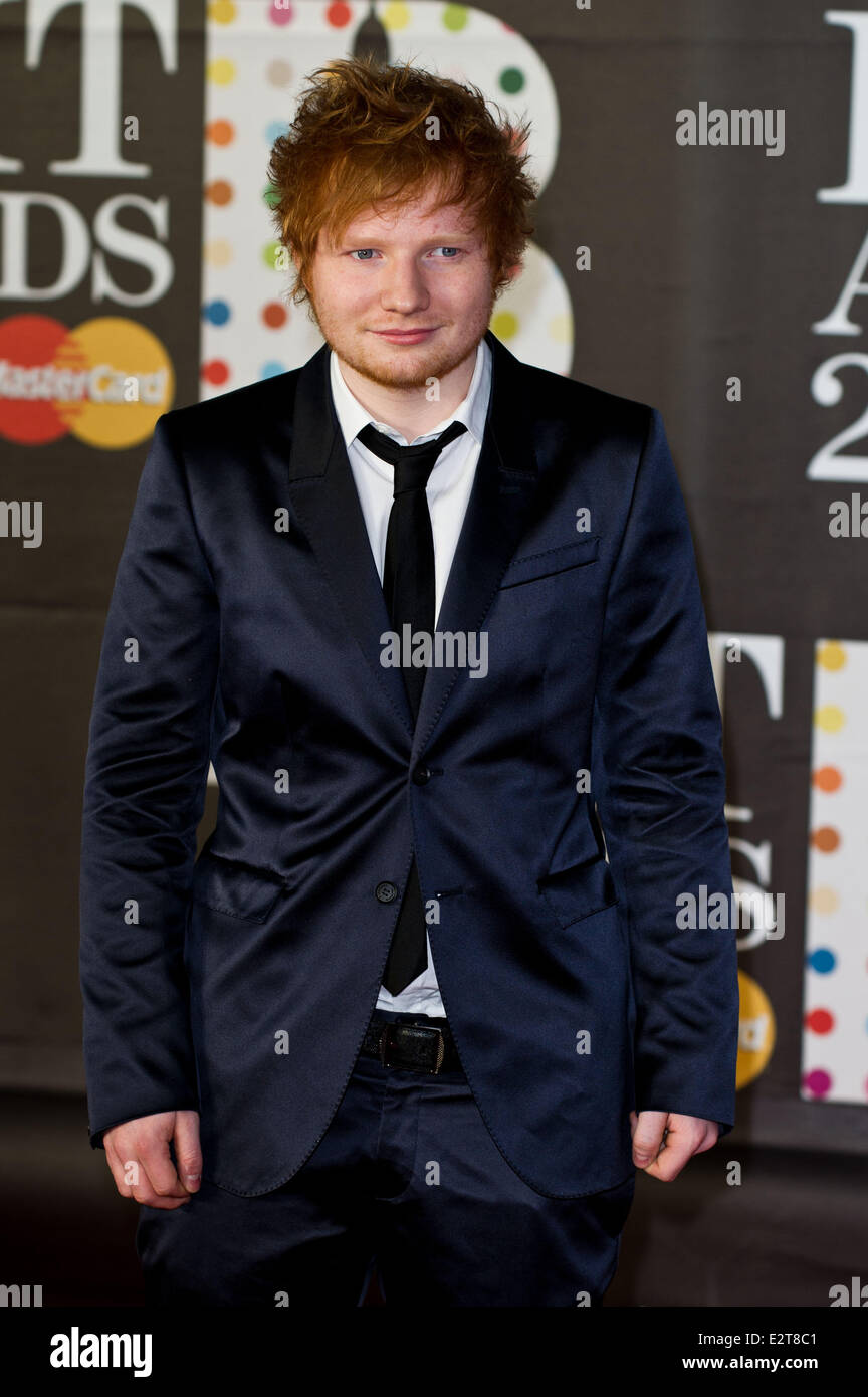 The 2013 Brit Awards (Brits) held at the O2 arena Featuring: Ed Sheeran ...