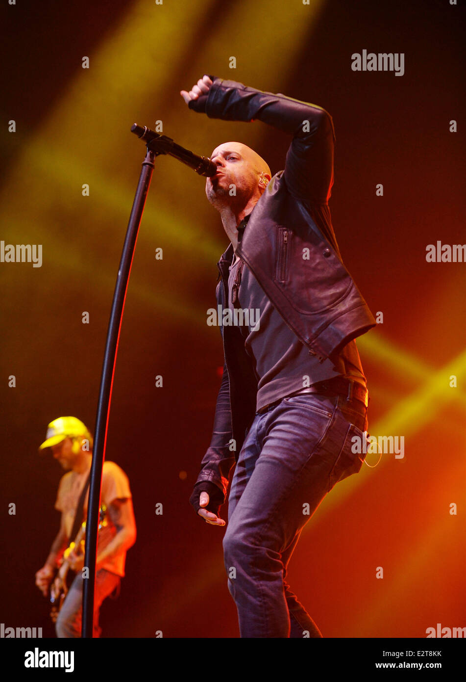 Daughtry perform live on stage at the BB&T Center Featuring: Chris ...