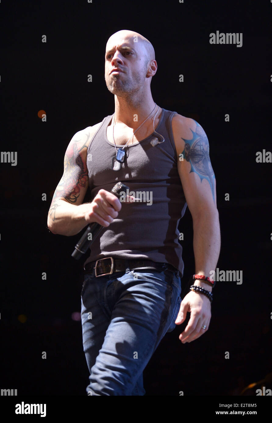 Daughtry perform live on stage at the BB&T Center Featuring: Chris ...