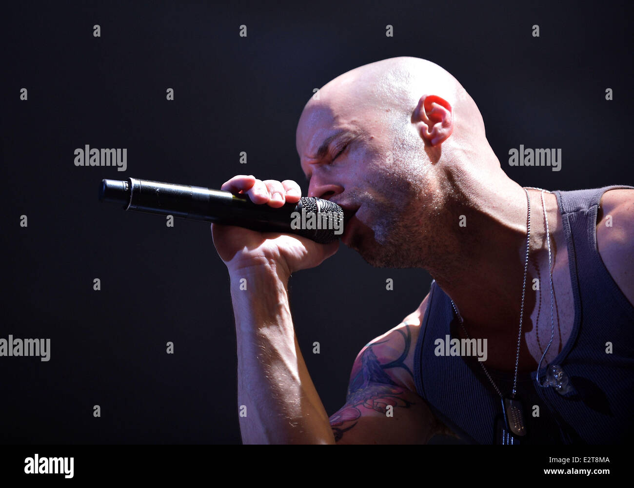 Daughtry perform live on stage at the BB&T Center Featuring: Chris ...