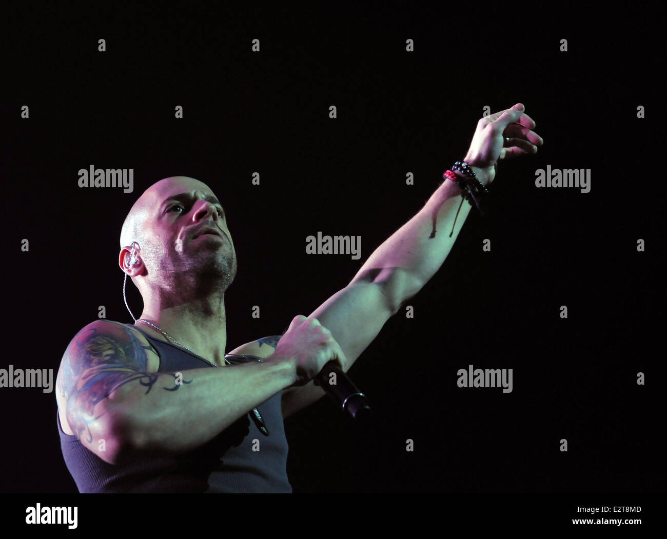 Daughtry perform live on stage at the BB&T Center Featuring: Chris ...