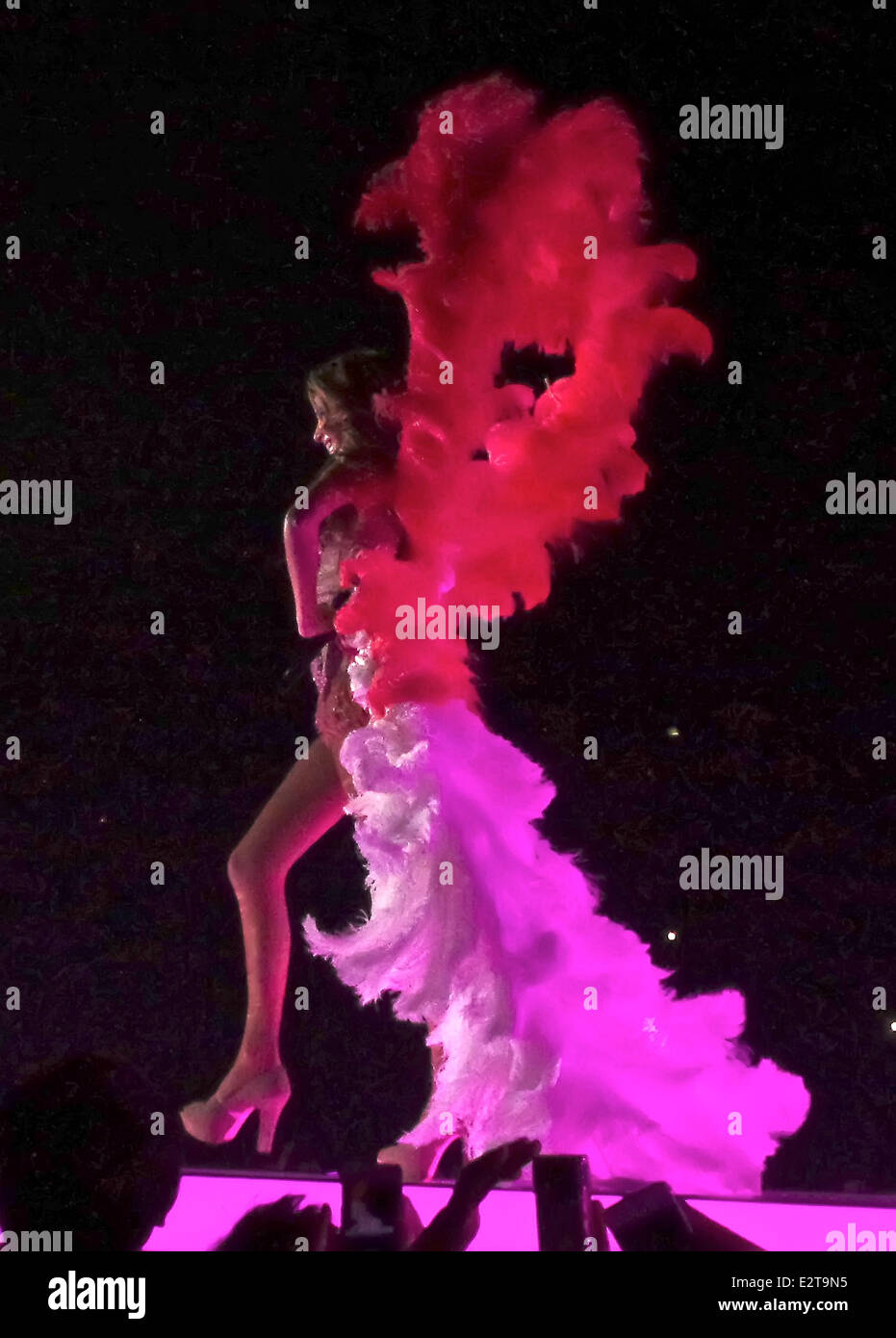 Girls Aloud performing live in concert on the opening night of their ...