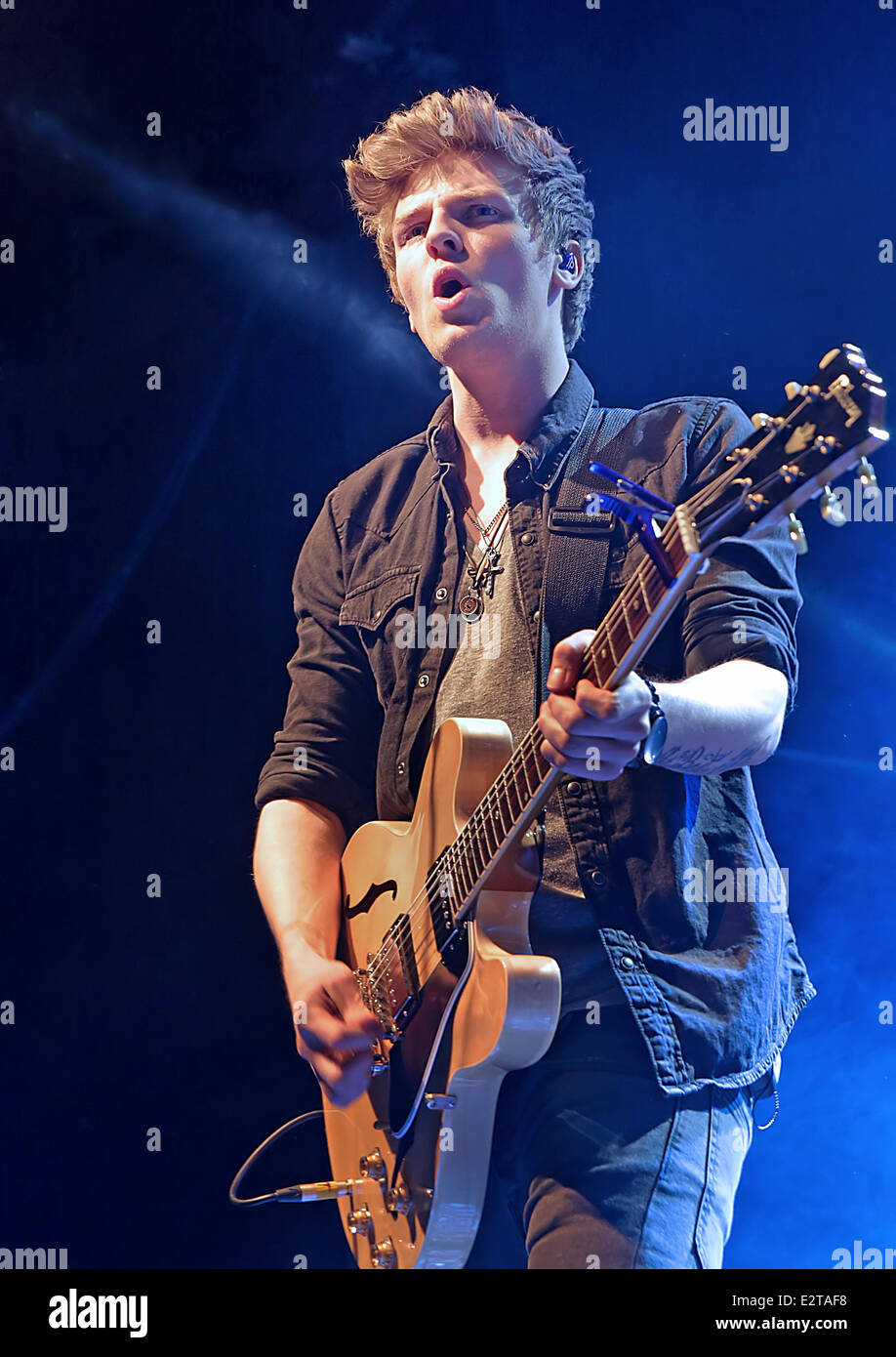 Pop rock band Lawson performing at the Manchester Academy on the first ...