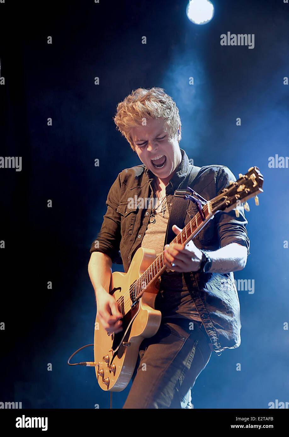 Pop rock band Lawson performing at the Manchester Academy on the first ...