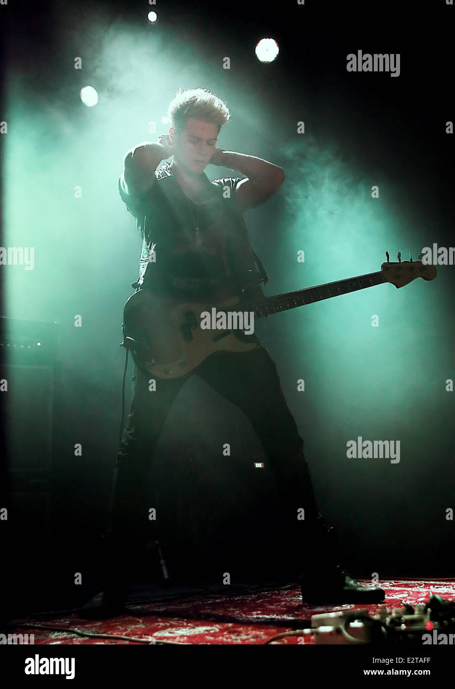 Pop rock band Lawson performing at the Manchester Academy on the first ...