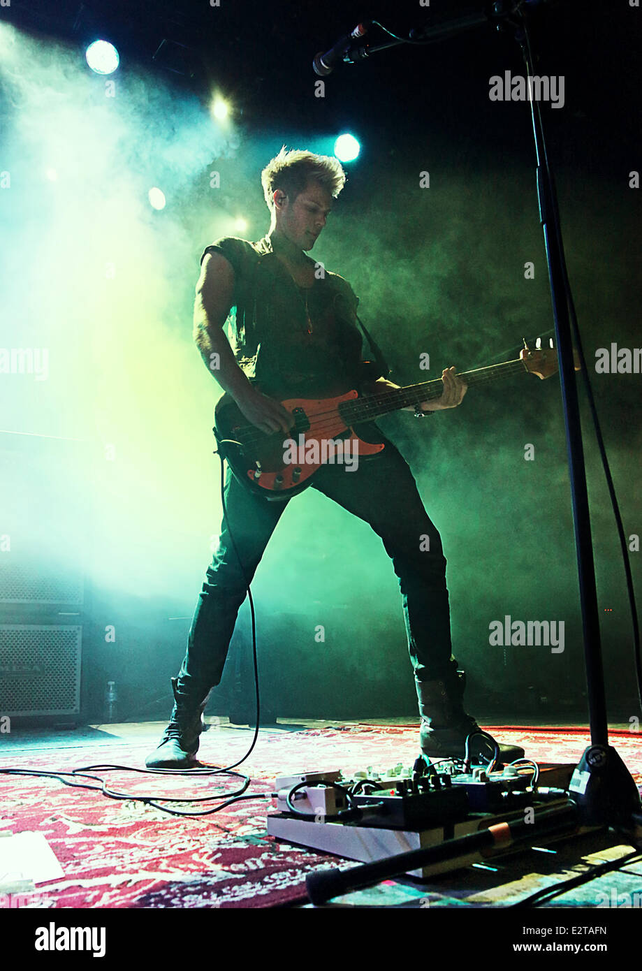 Pop rock band Lawson performing at the Manchester Academy on the first ...