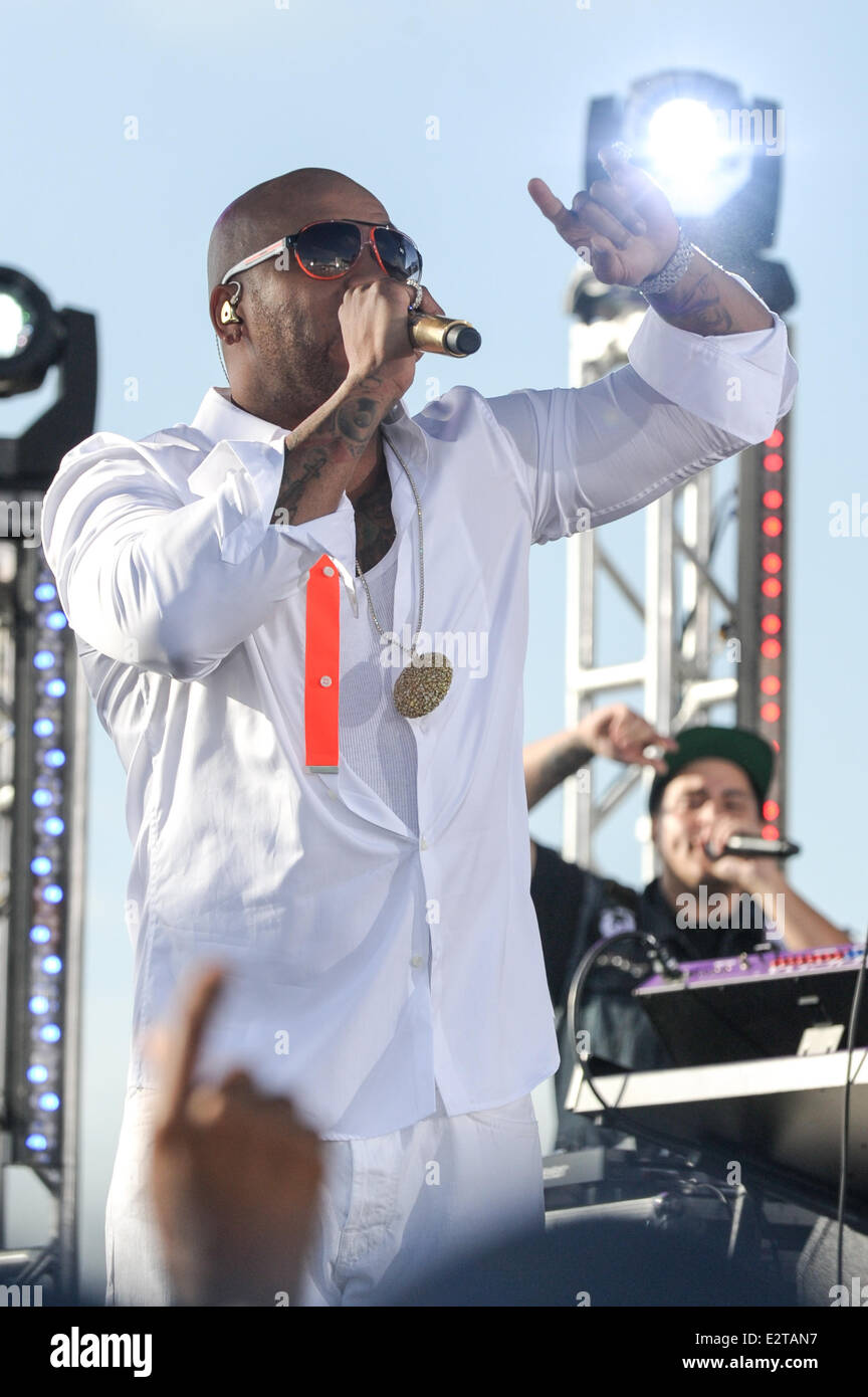 Flo Rida performs live on NBC's 'Today' on location at Loews Hotel in Miami Beach Featuring: Flo ...