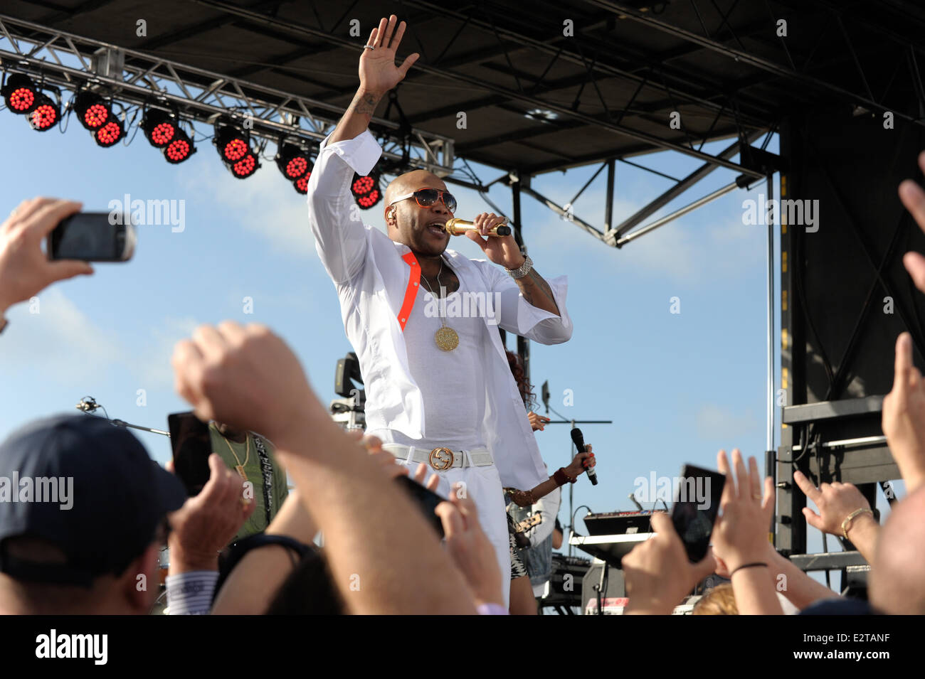 Flo Rida performs live on NBC's 'Today' on location at Loews Hotel in Miami Beach Featuring: Flo ...