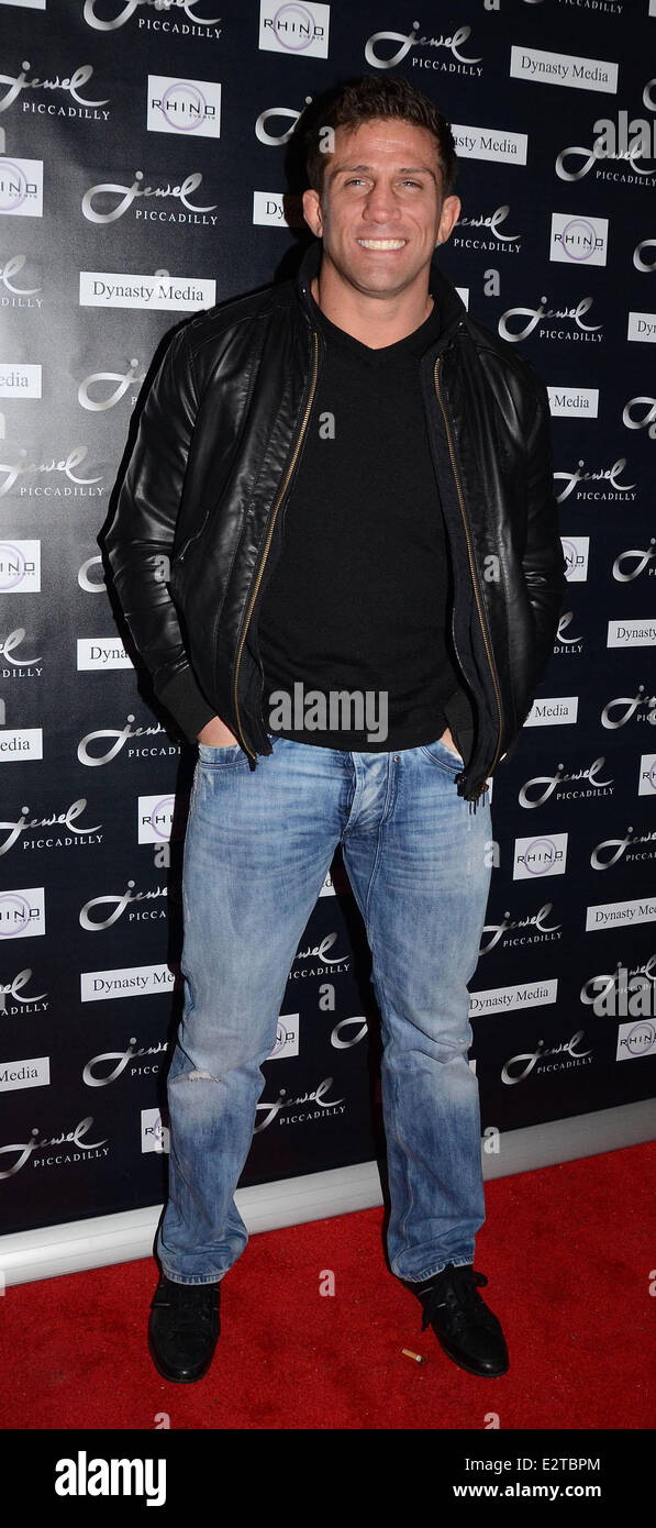 Alex Reid attends the reopening of Jewel Bar Piccadilly Featuring: Alex ...