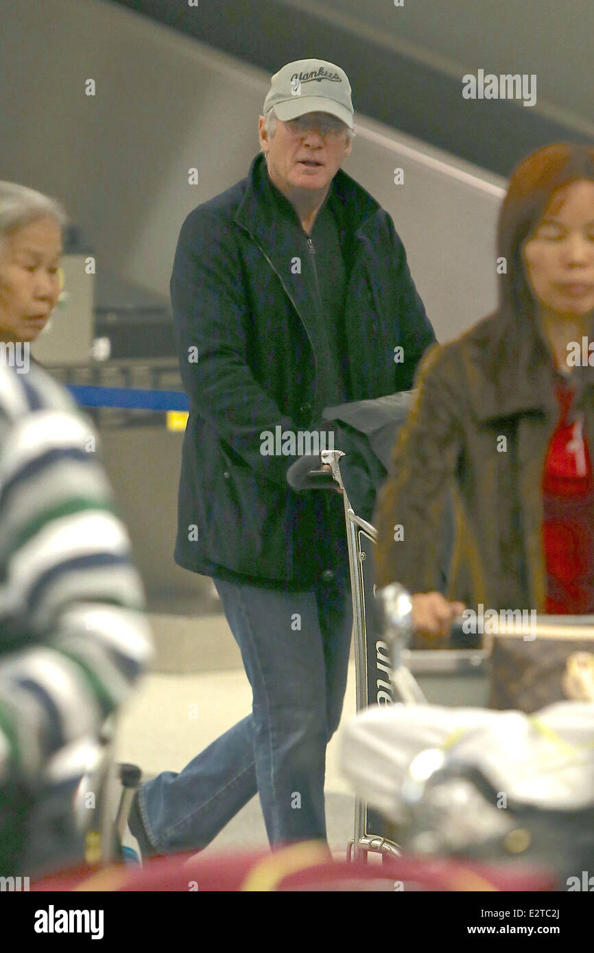 Richard Gere seen arriving at LAX airport, on a flight from London ...