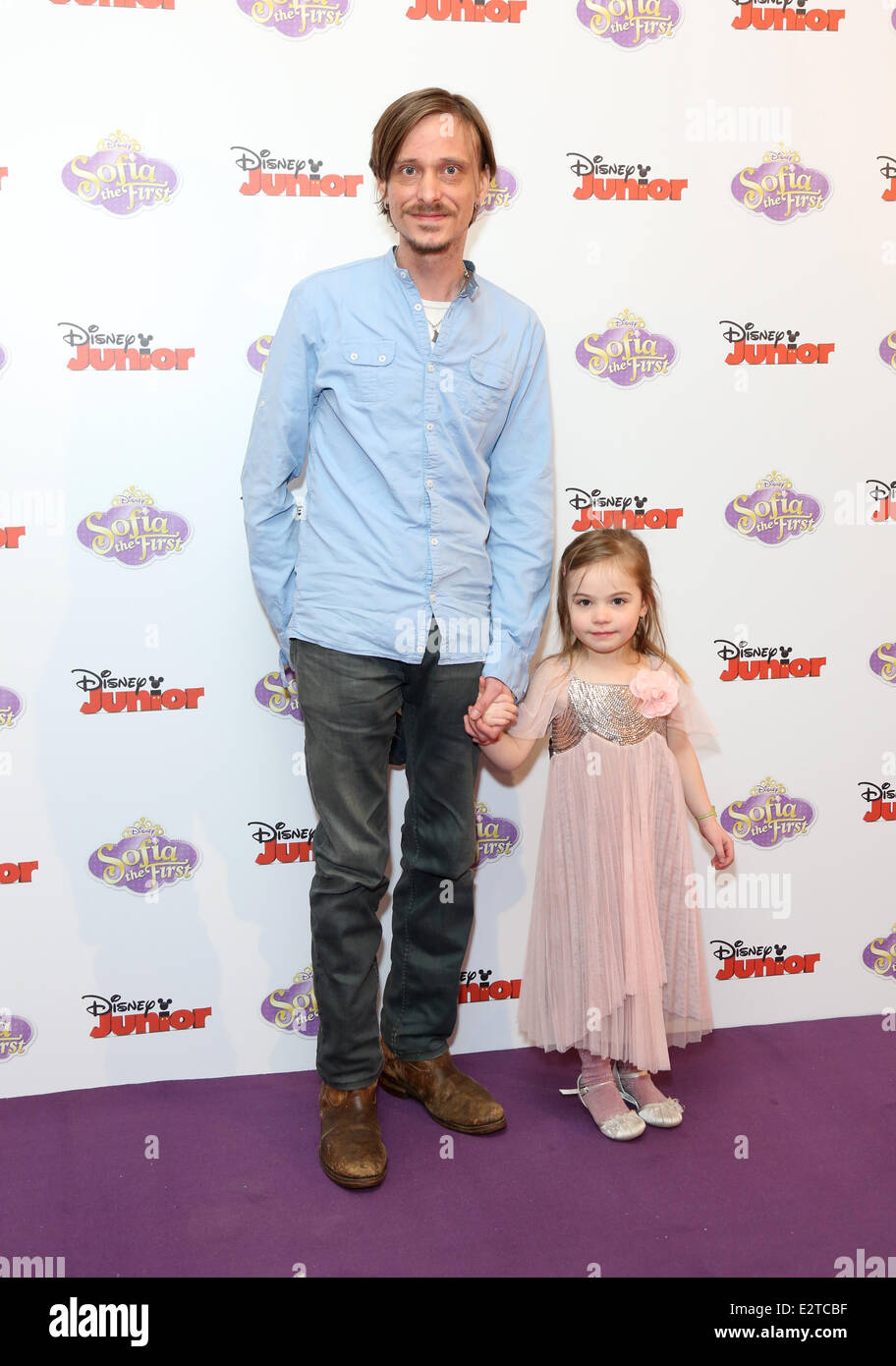 Sofia The First TV series launch Featuring: Mackenzie Crook,daughter ...