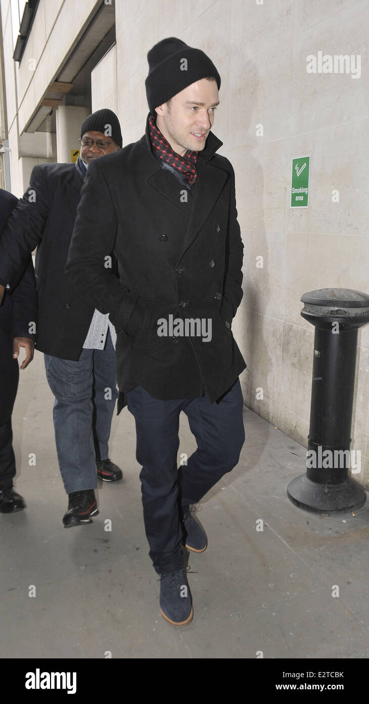 Justin Timberlake outside the BBC Radio 1 studios Featuring: Justin ...