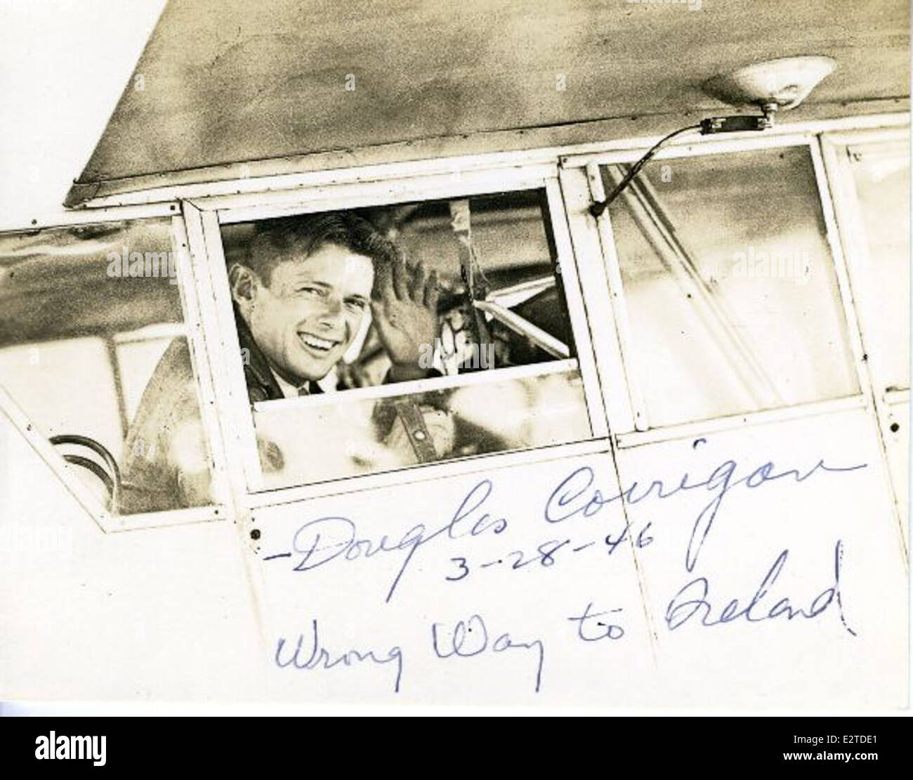 Douglas 'Wrong Way' Corrigan, a famous aviator known for his unintended transatlantic flight in ...