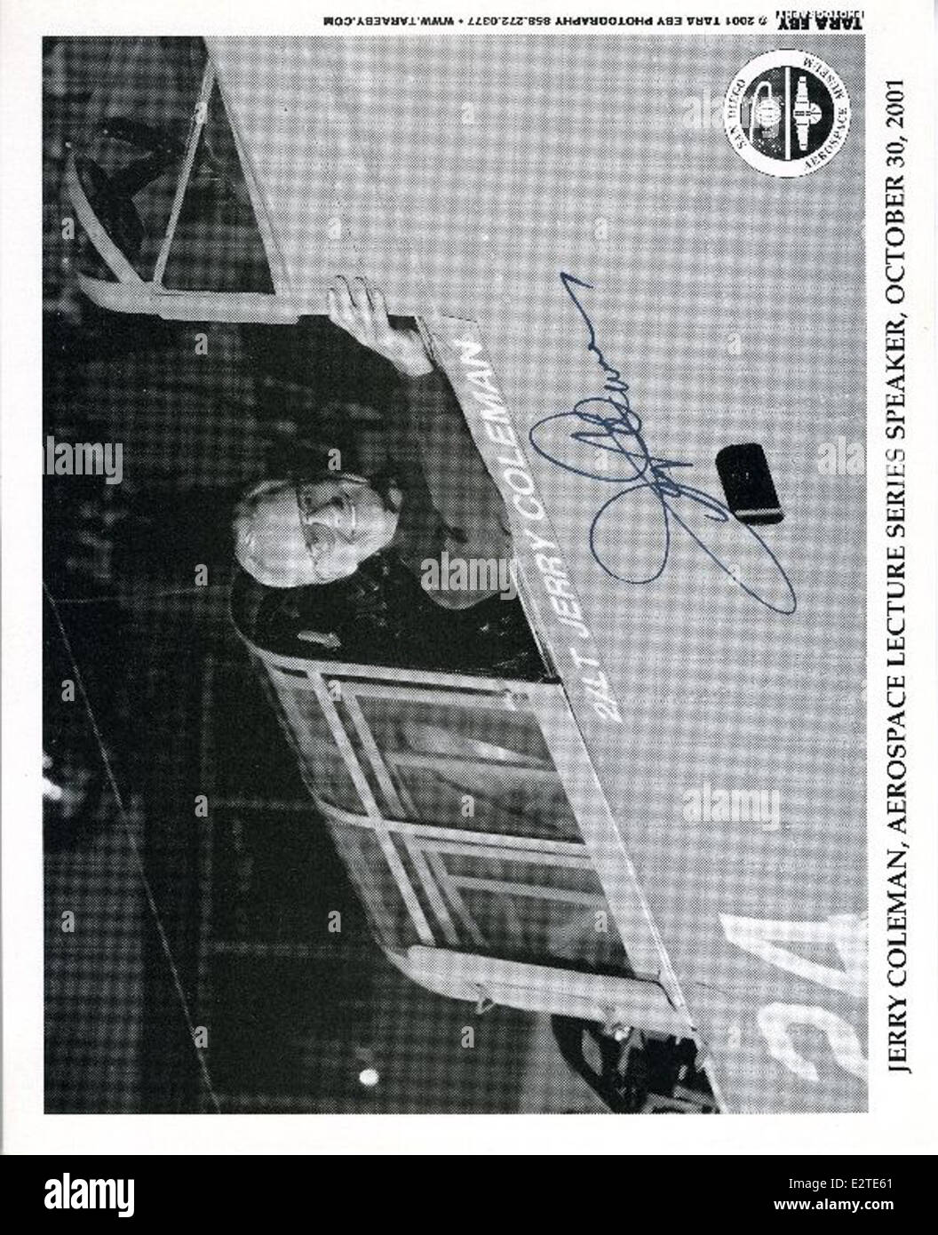 This image shows a photograph of Jerry Coleman, a distinguished U.S ...