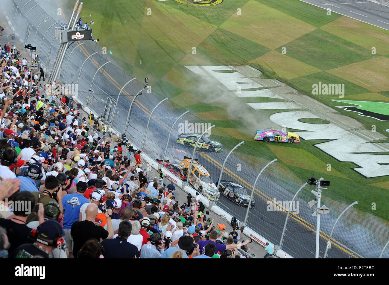 Medical personnel assist fans injured following an incident at the ...