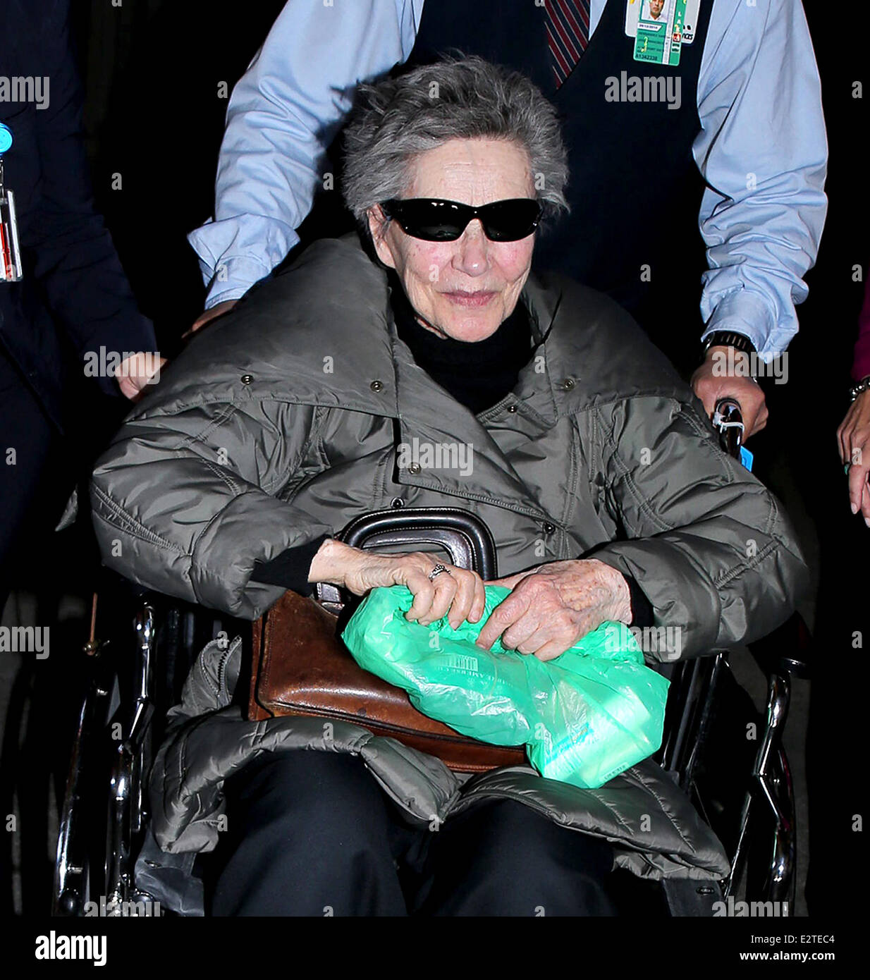 The oldest Oscar nominee Emmanuelle Riva arrives at LAX airport in a ...