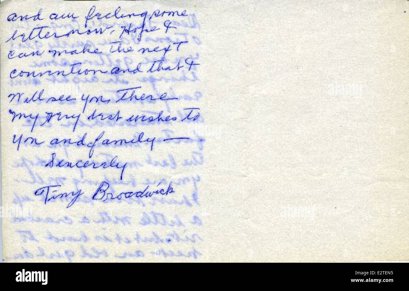 This photograph features an autograph of Tiny Broadwick, a pioneering ...