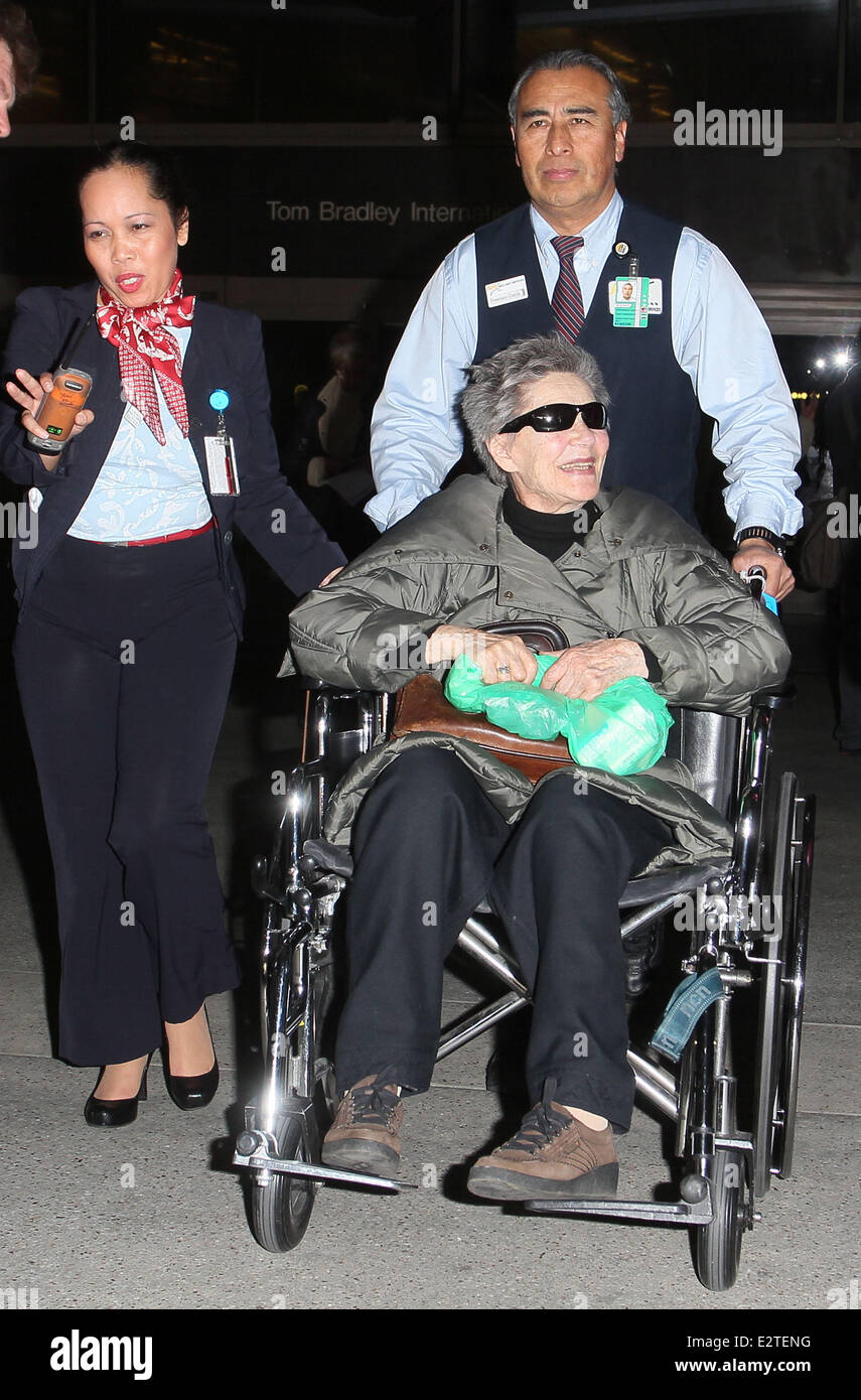 The oldest Oscar nominee Emmanuelle Riva arrives at LAX airport in a ...