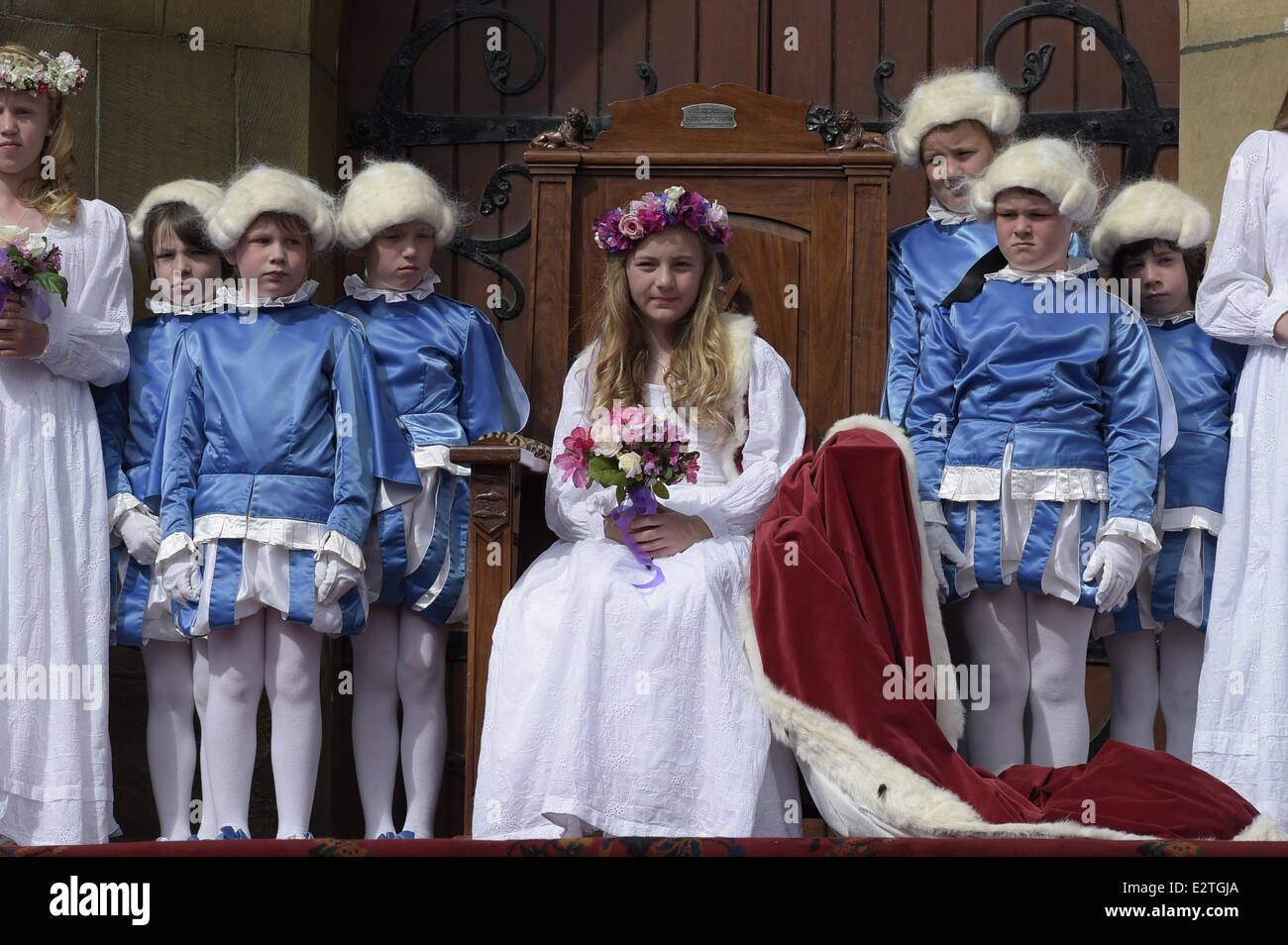 Peebles, UK. 21 June 2014 Peebles Beltane "Red Letter Day" Beltane ...