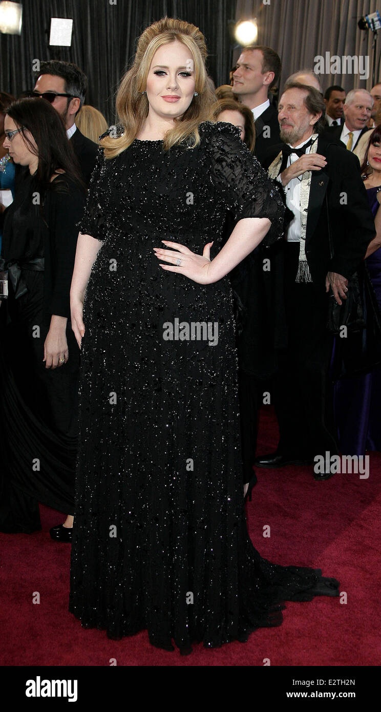 The 85th Annual Oscars at Hollywood & Highland Center - Red Carpet Arrivals Featuring: Adele ...