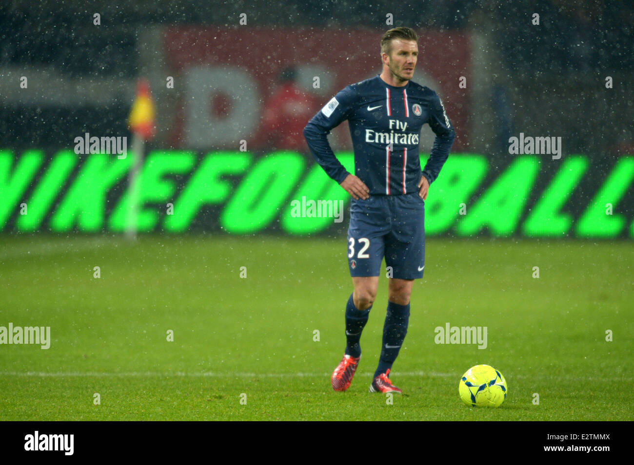 David Beckham plays his first match for Paris Saint-Germain (PSG ...