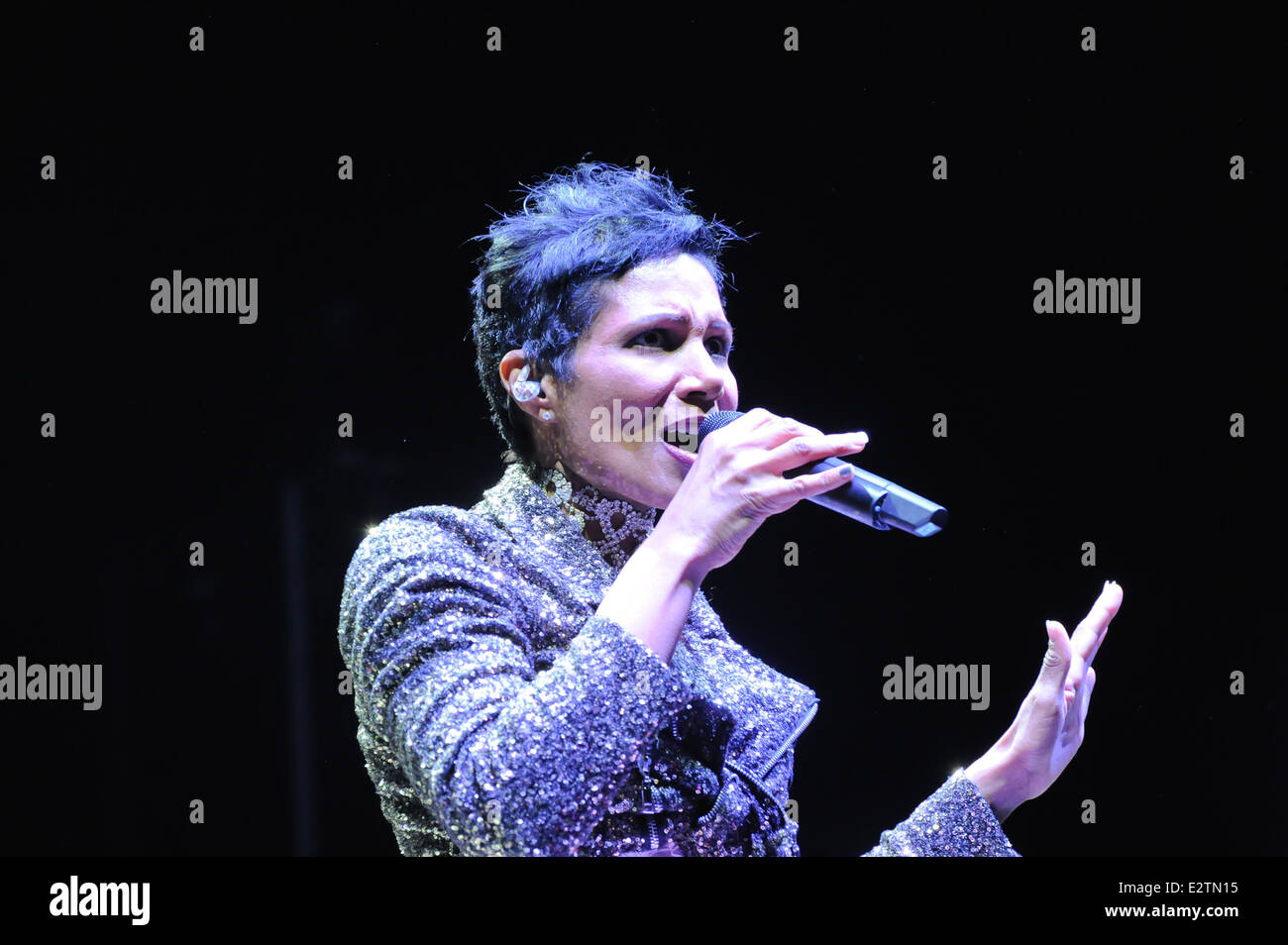 Deniece Pearson performing live in concert, while supporting The ...