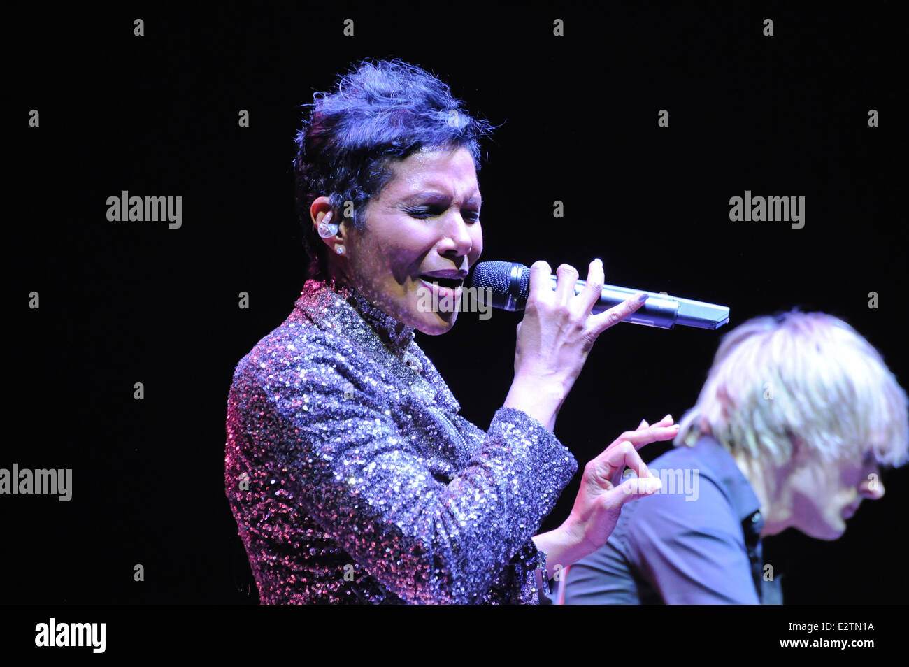 Deniece Pearson performing live in concert, while supporting The ...