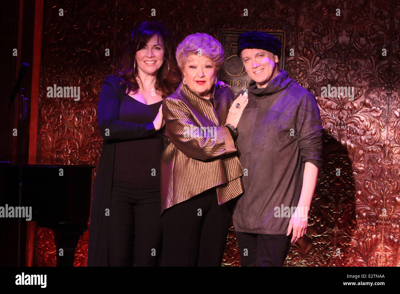 Debbie Gravitte, Marilyn Maye and Charles Busch at the press preview ...