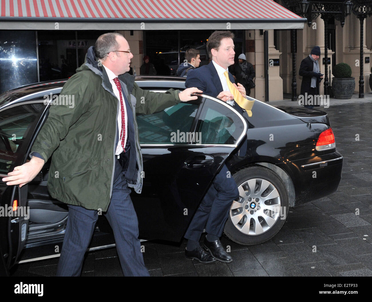 Deputy Prime Minister Nick Clegg arrives at LBC studios to participate ...