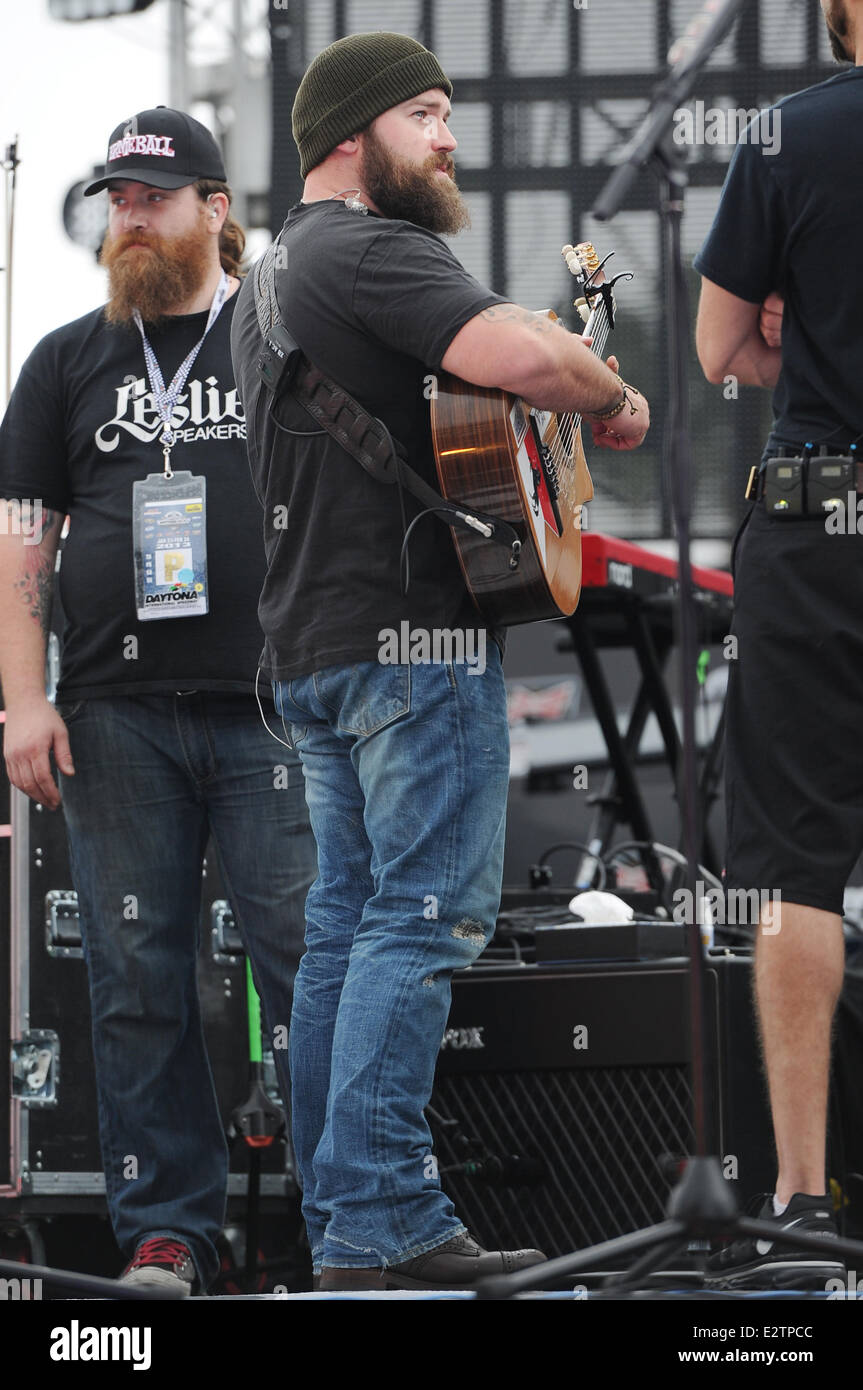 Zac Brown performs during the 55th running of the Daytona 500 at ...
