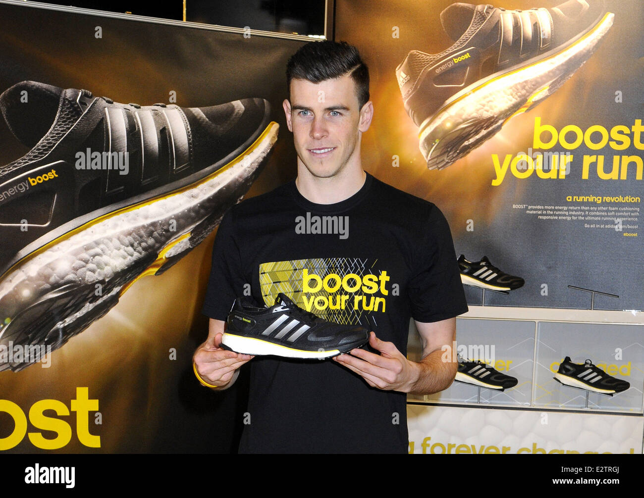 Tottenham Hotspur football player Gareth Bale meets fans for an instore signing at the Adidas ...