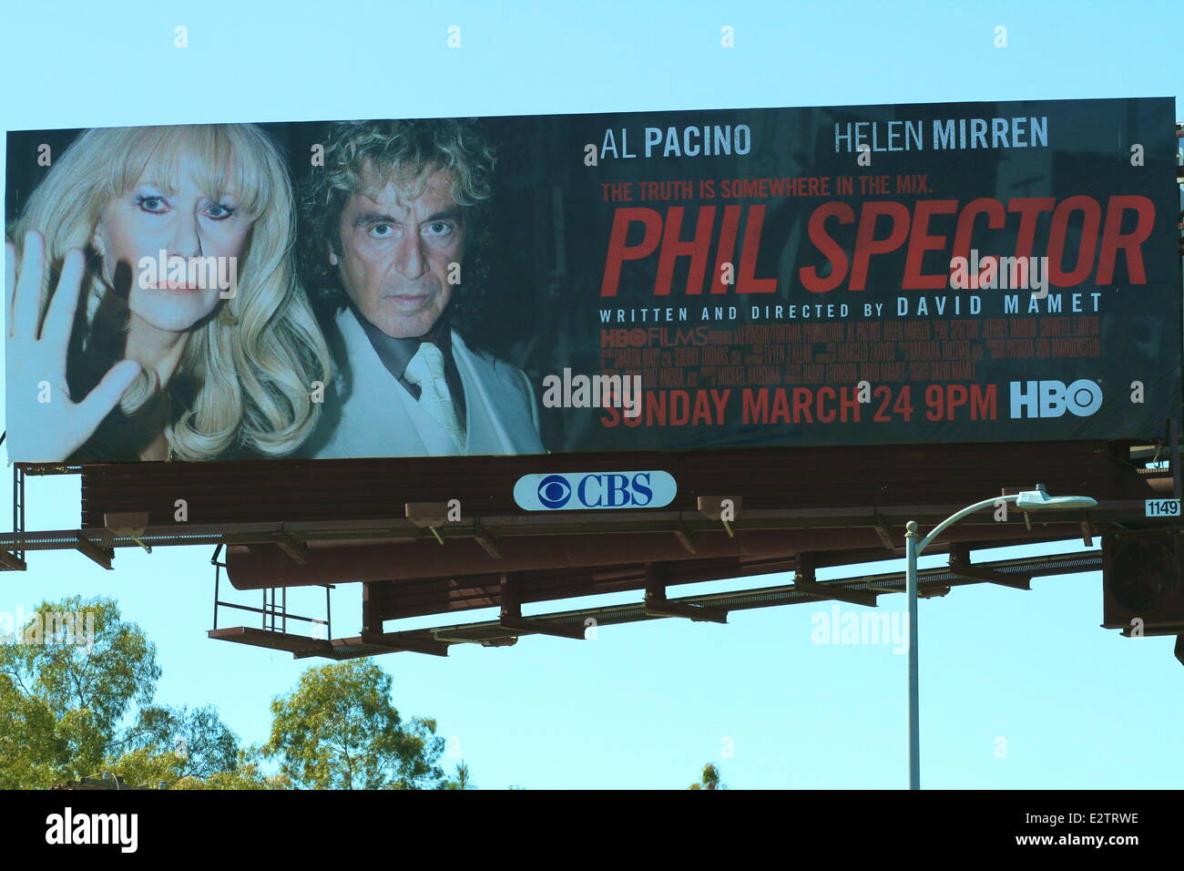 A billboard displaying the latest HBO's biopic 'Phil Spector' starring ...