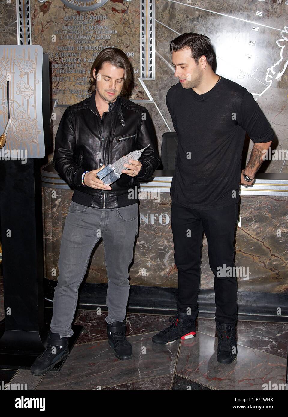 Swedish House Mafia light the Empire State Building yellow and blue ...